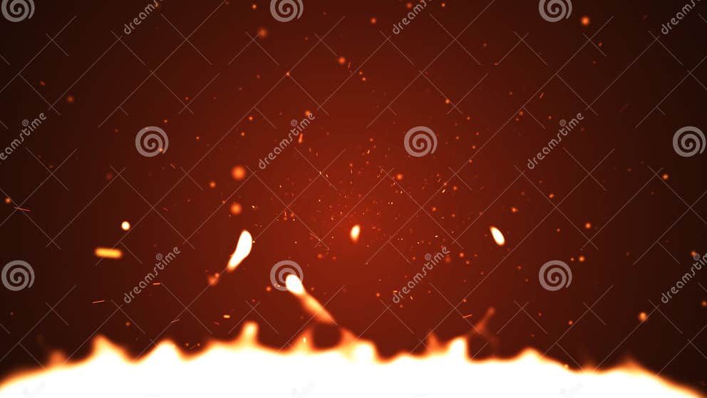Fire Flame Particle Abstract Background Stock Illustration ...