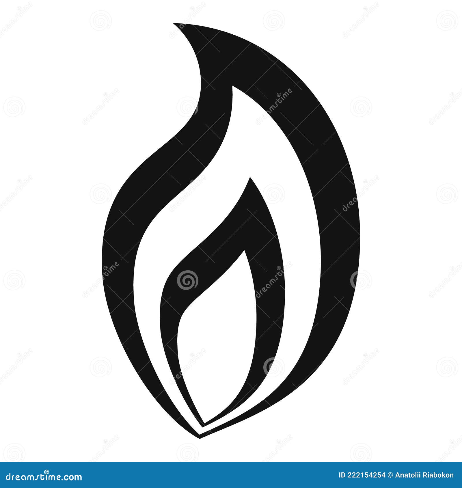 Fire Flame Power Icon, Simple Style Stock Vector - Illustration of ...