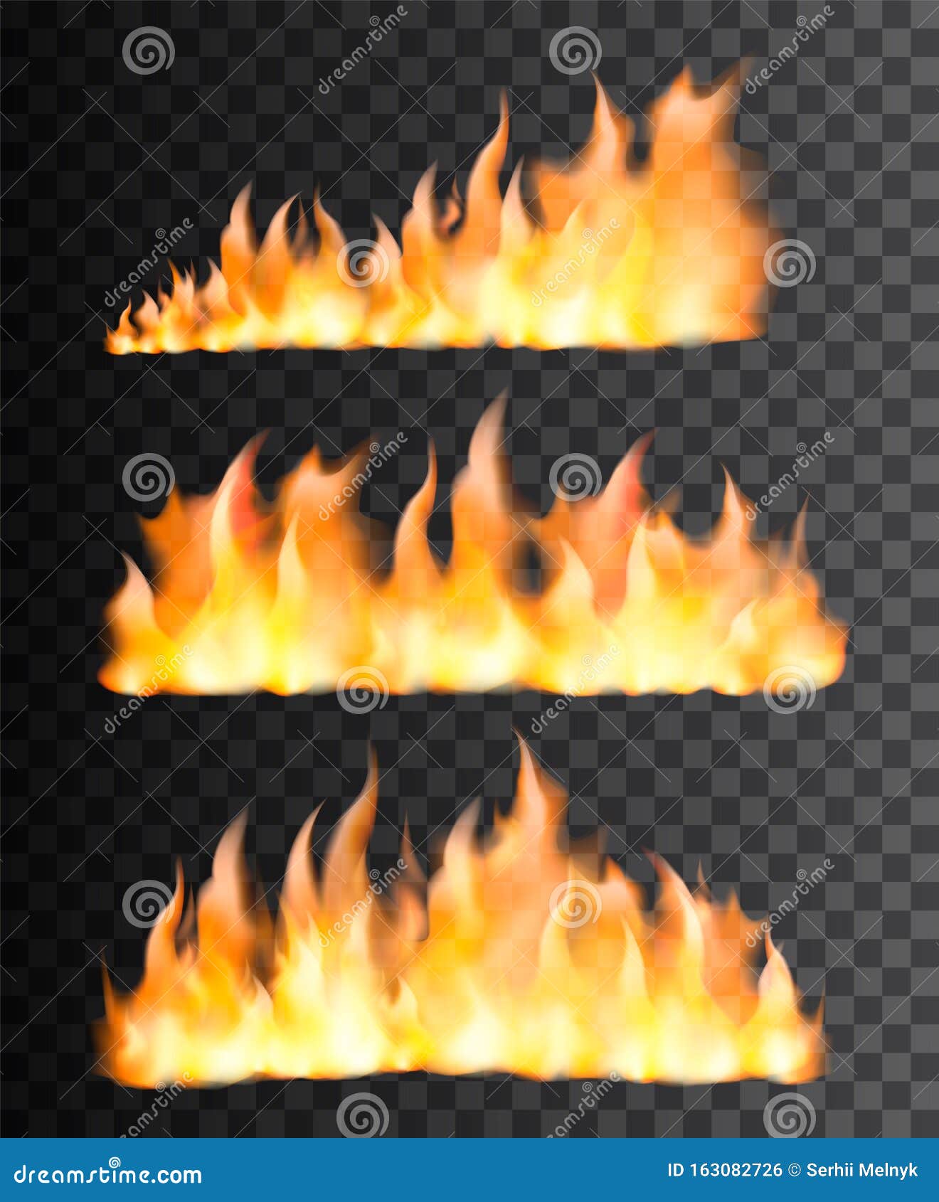 Fire flame realistic stock vector. Illustration of fireplace - 163082726
