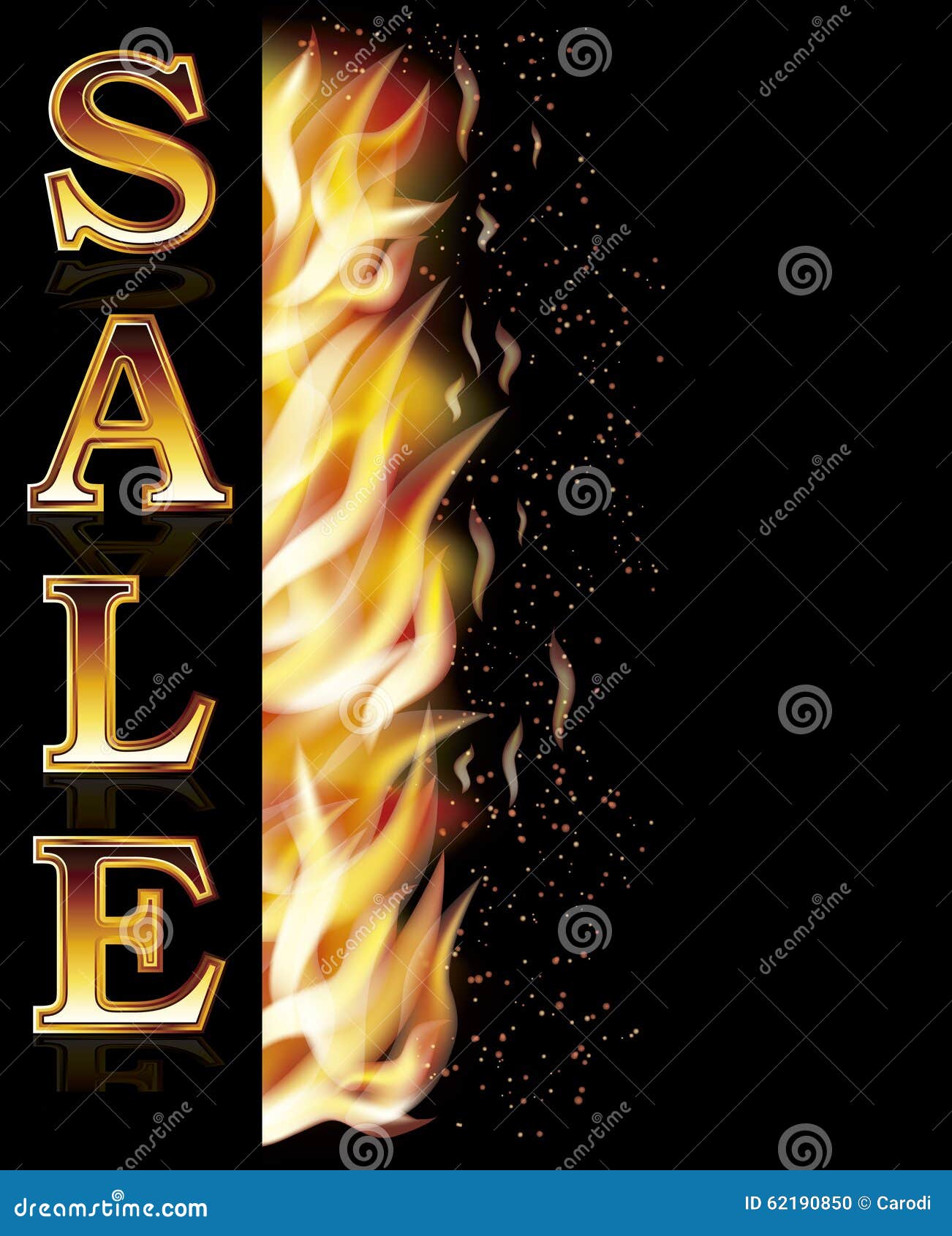 Fire Flame Sale Banner, Vector Stock Vector - Illustration of offer ...