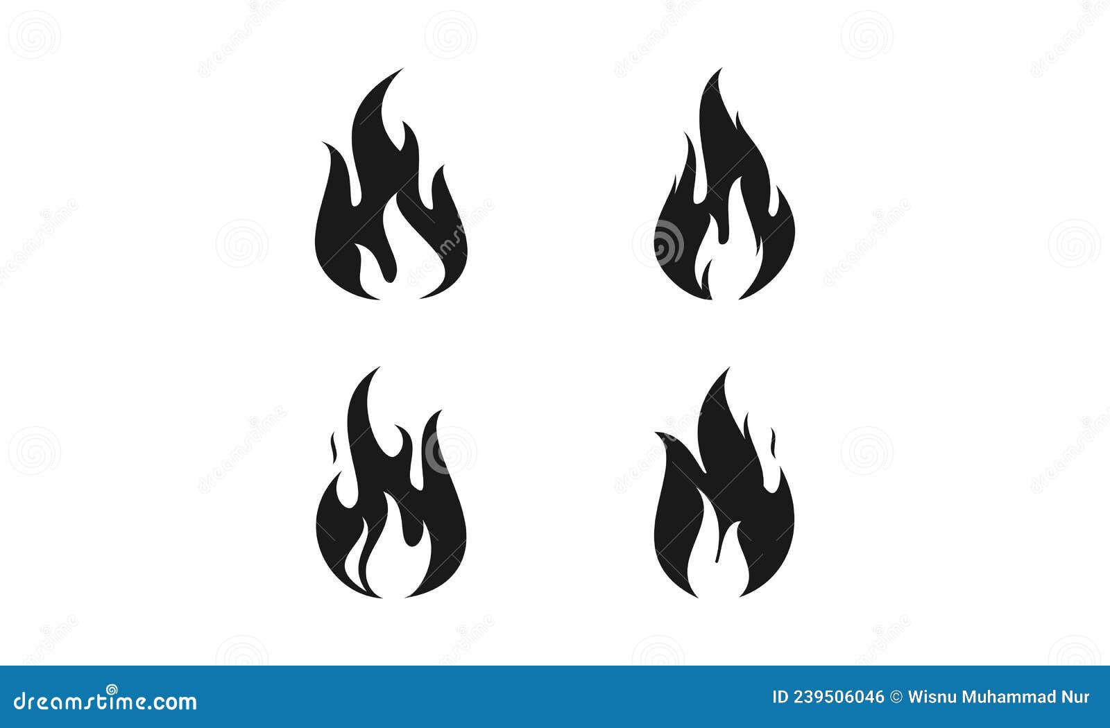 Fire Flame Set Symbol Vector Design Stock Vector - Illustration of logo ...