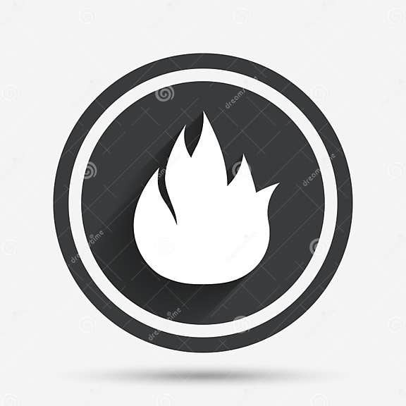Fire Flame Sign Icon. Fire Symbol Stock Vector - Illustration of circle ...
