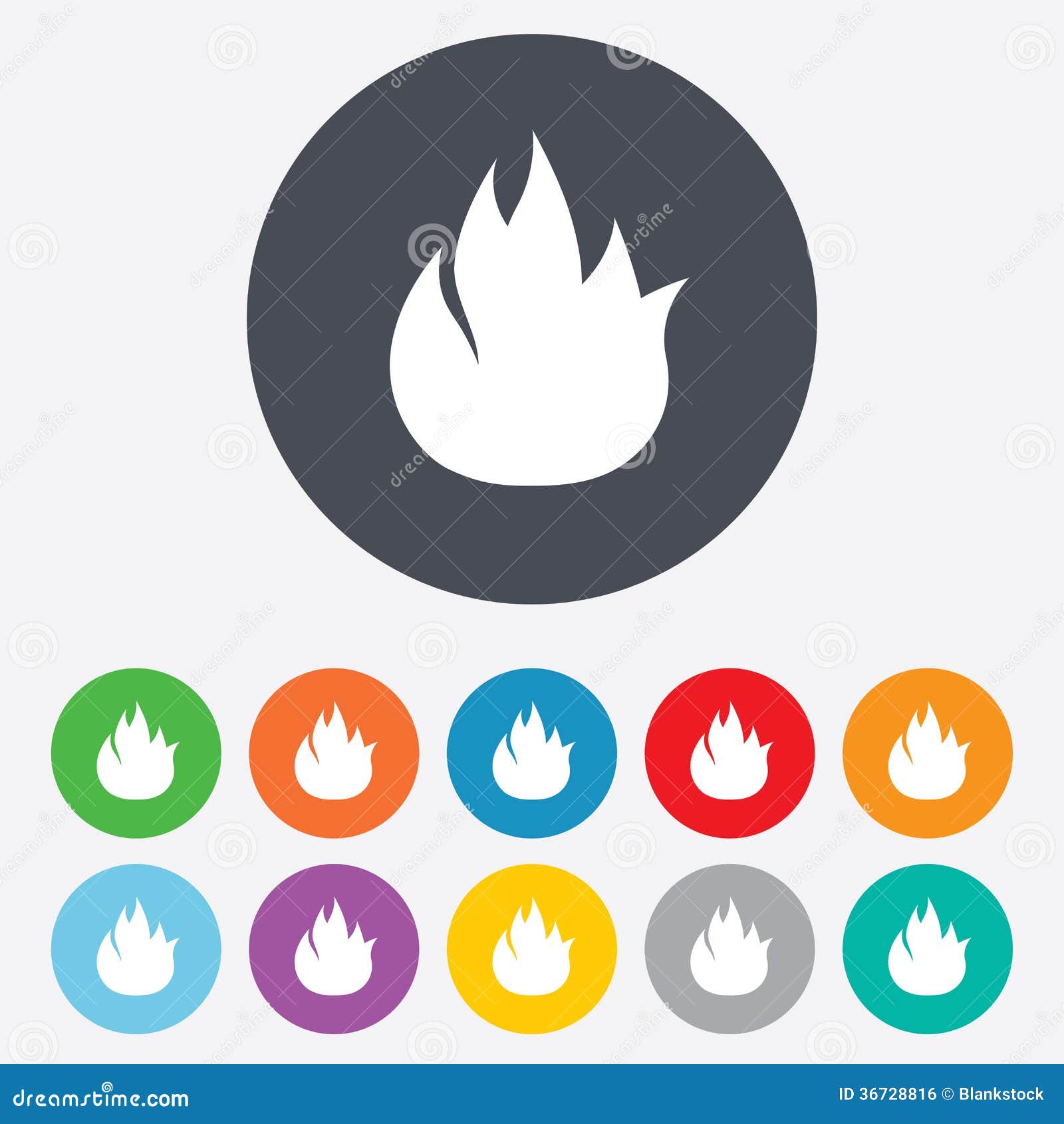 Fire Flame Sign Icon. Fire Symbol Stock Illustration - Illustration of ...