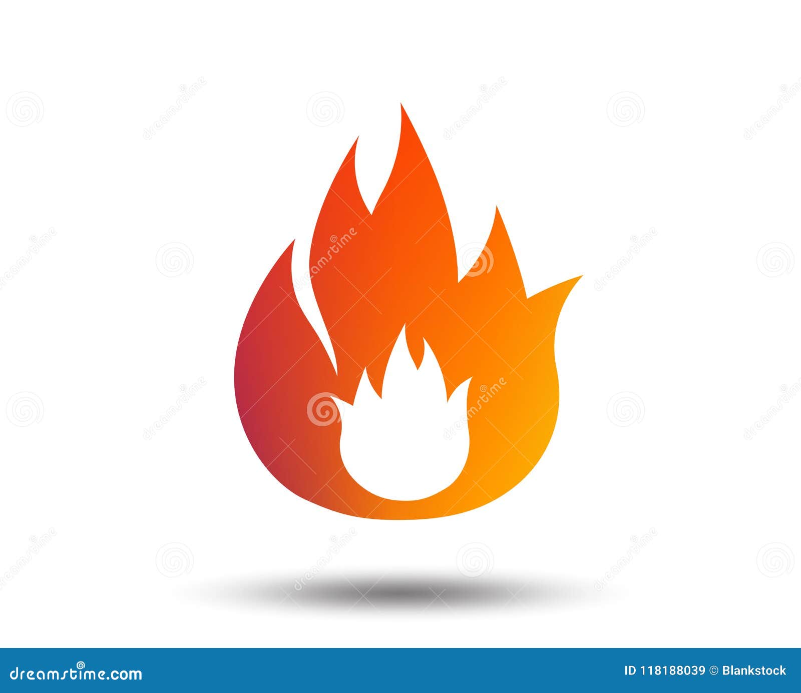 Fire Flame Sign Icon. Fire Symbol Stock Vector - Illustration of ...