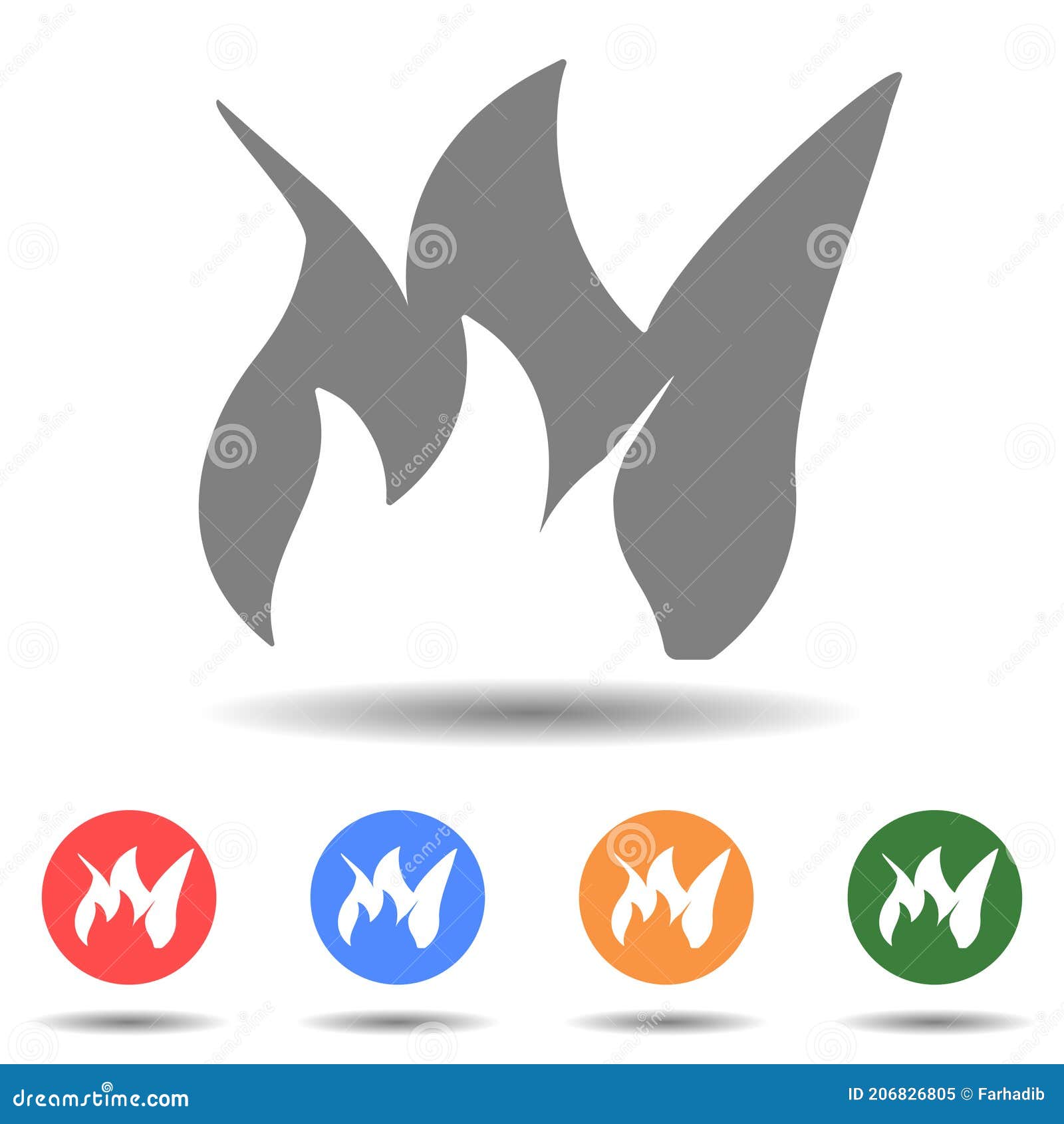 Fire Flame Sign Vector Icon Stock Vector - Illustration of energy ...