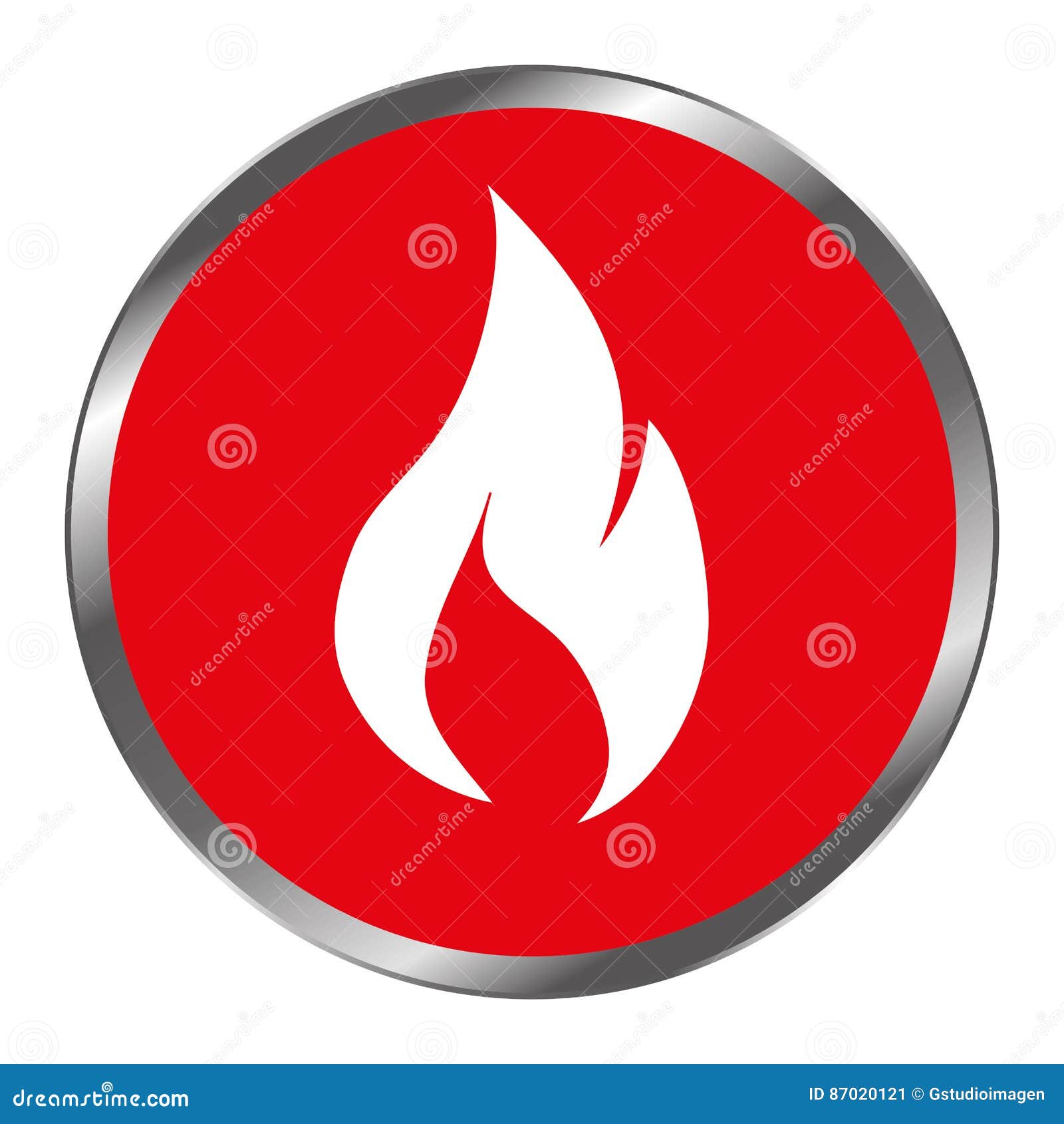 Fire flame signal icon stock vector. Illustration of shape - 87020121