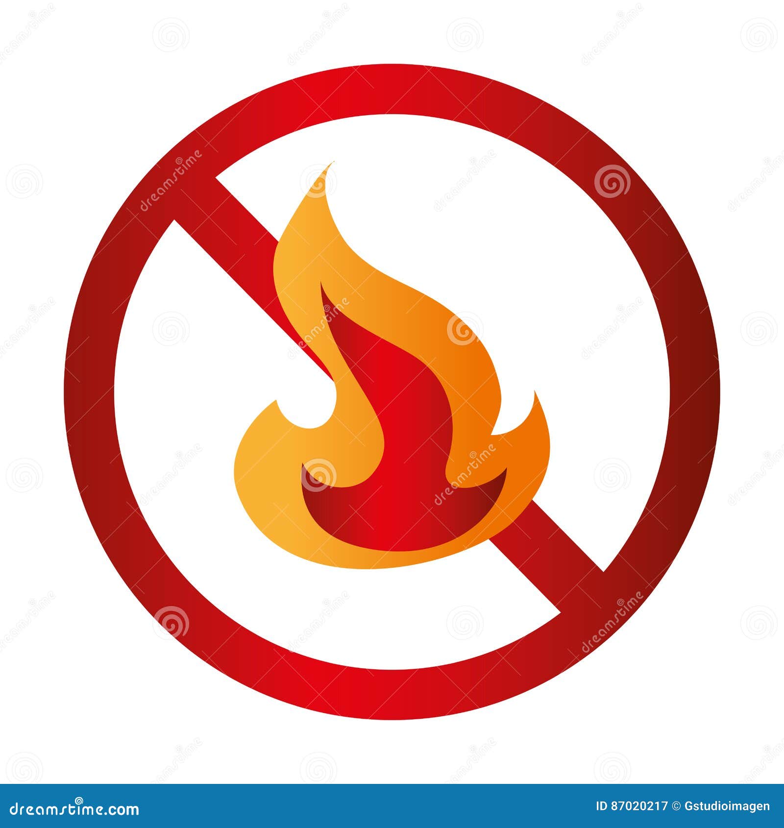 Fire flame signal icon stock vector. Illustration of protection - 87020217