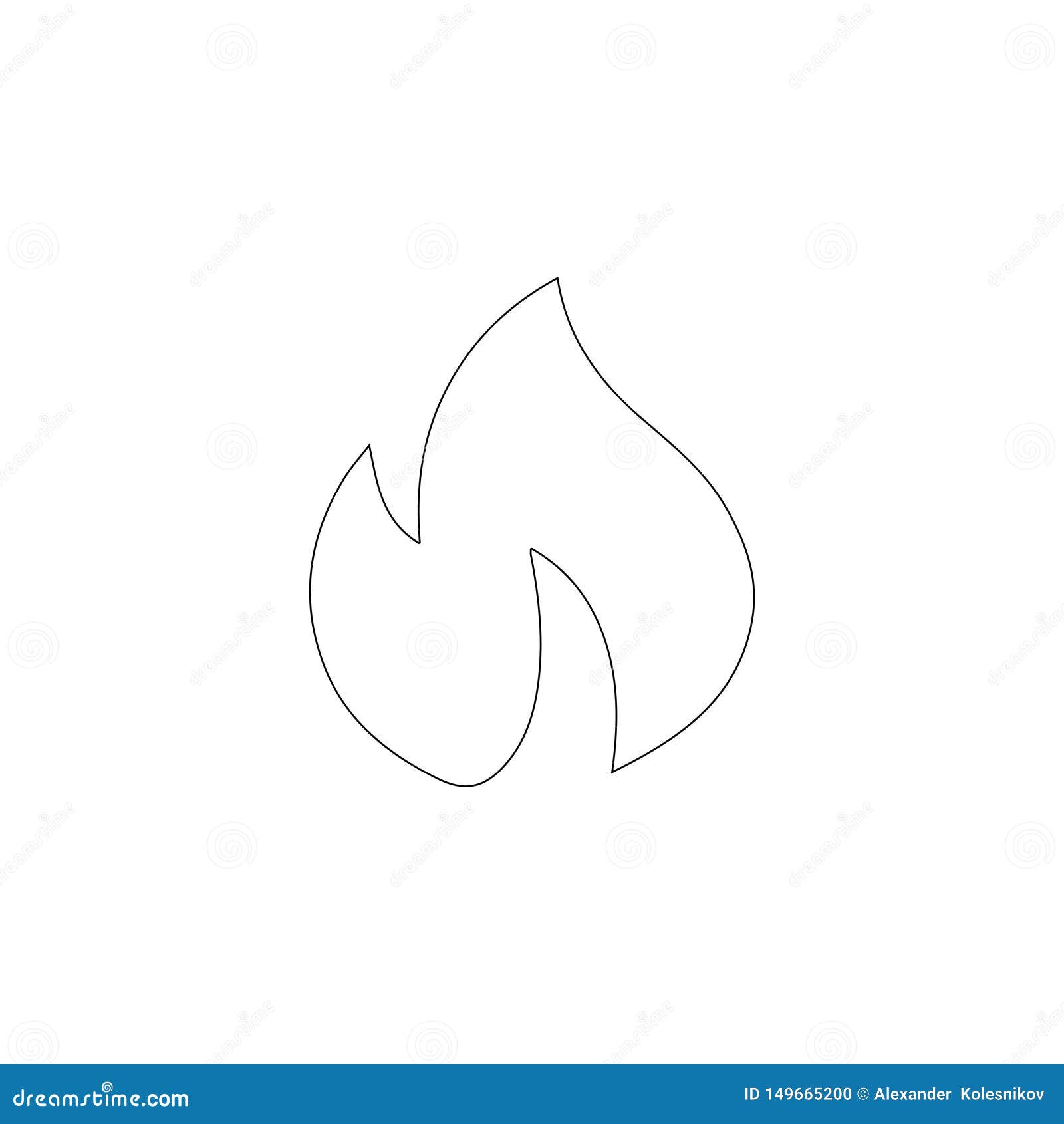 Fire Flame. Flat Vector Icon Stock Vector - Illustration of inflammable ...