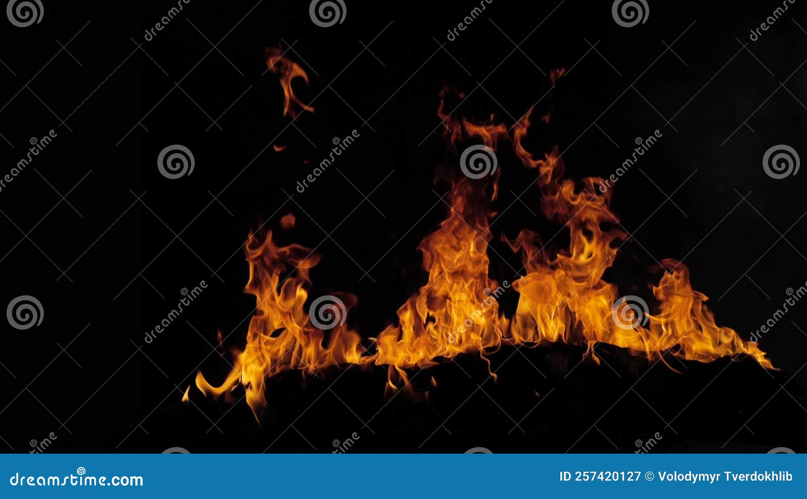 Fire Flame Slow Motion Isolate on Black Background. Burn Abstract ...