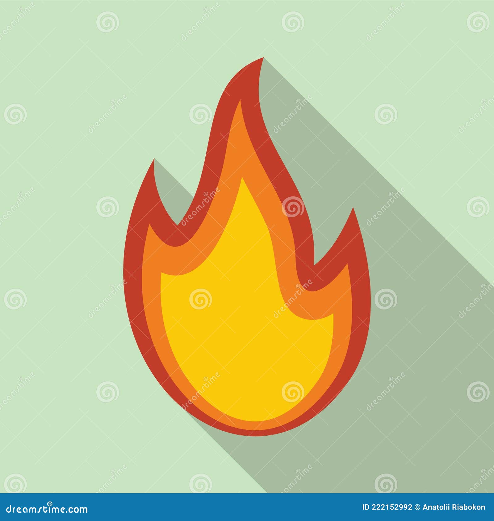Fire Flame Smoke Icon, Flat Style Stock Vector - Illustration of ...