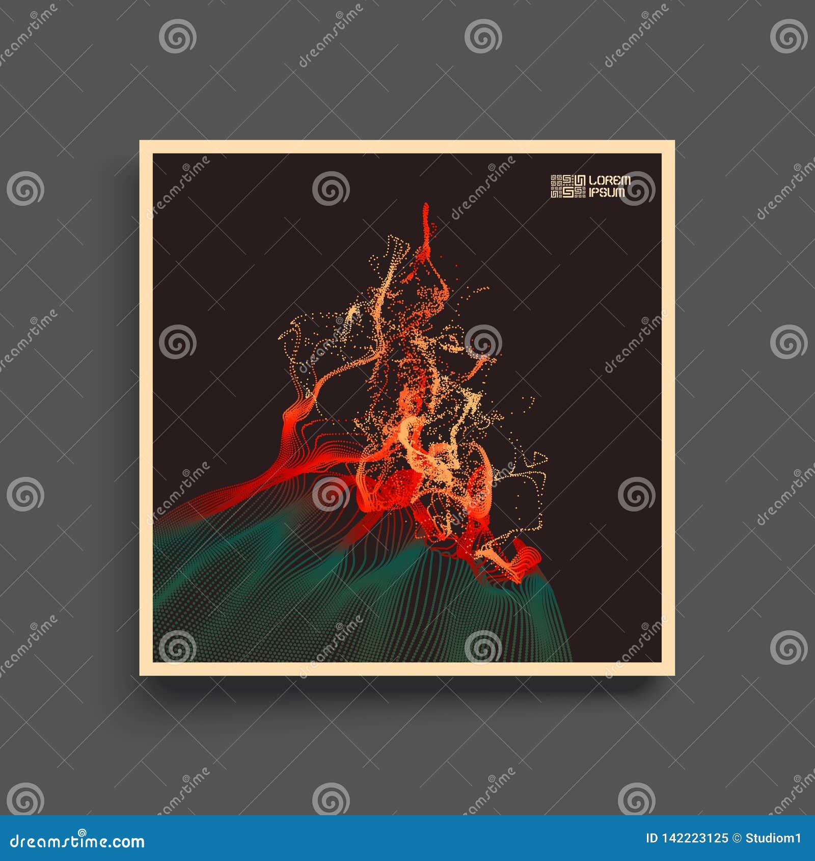 Fire Flame. Splash Imitation. Notebook Mockup. Cover Design Template ...