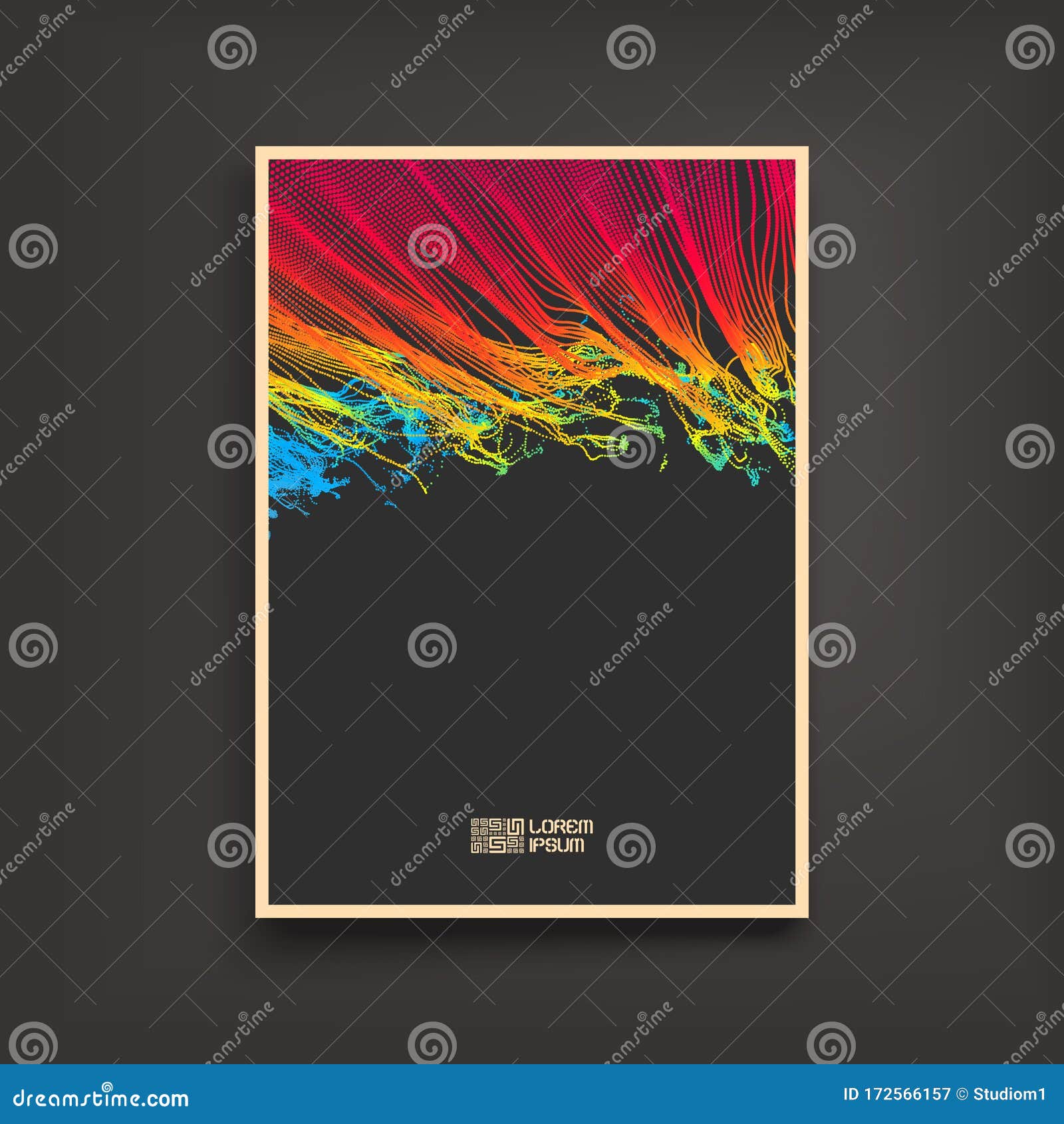 Fire Flame. Splash Imitation. Notebook Mockup. Cover Design Template ...