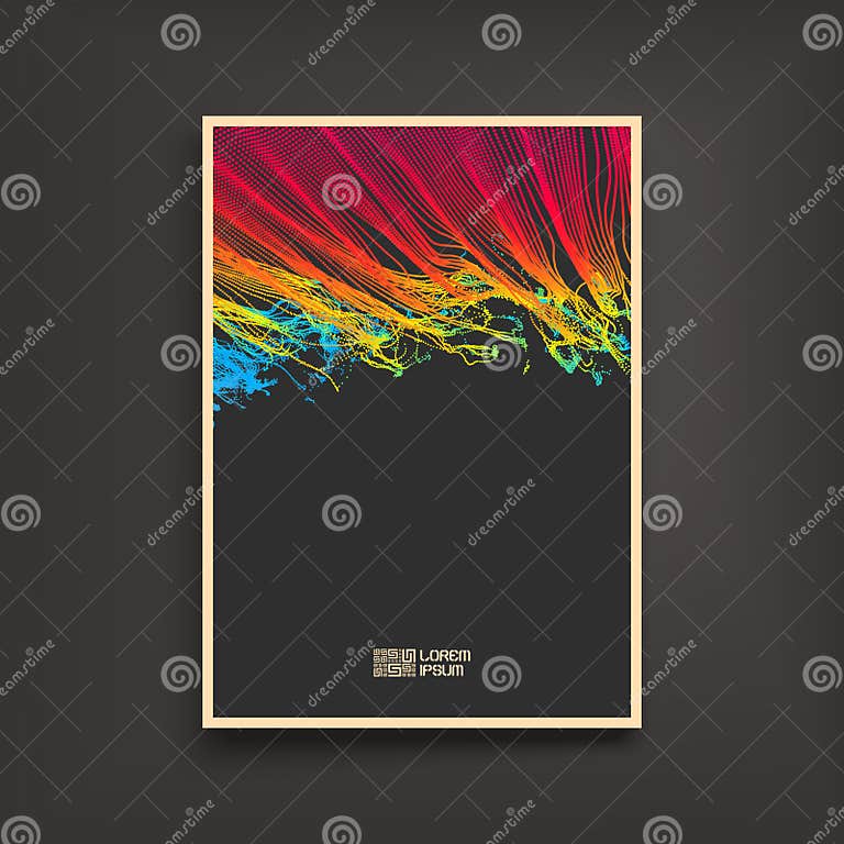 Fire Flame. Splash Imitation. Notebook Mockup. Cover Design Template ...