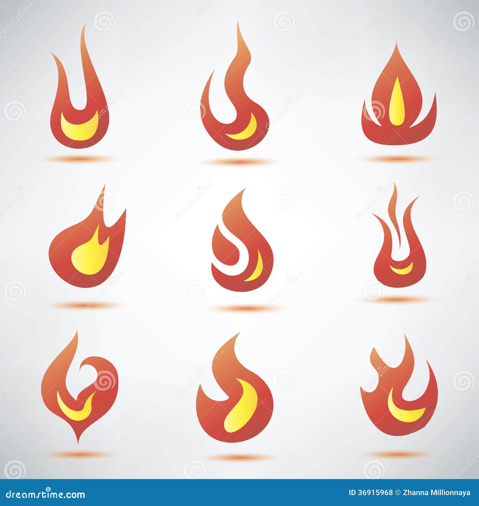 Fire flame symbol stock vector. Illustration of simple - 36915968