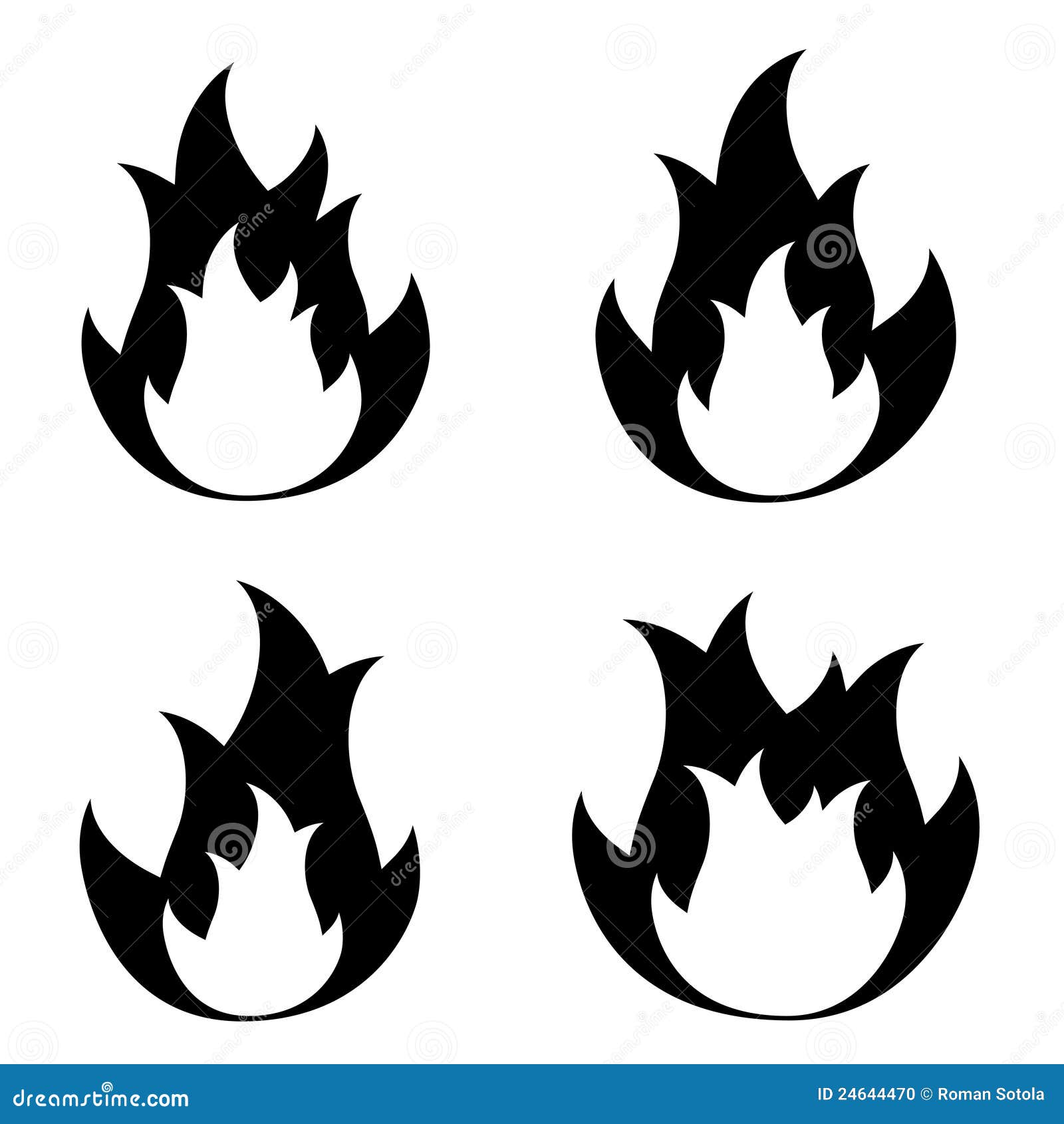 Fire flame symbols stock vector. Illustration of creative - 24644470