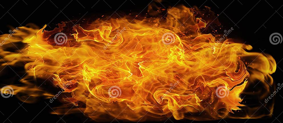 Fire Flame on Transparent Background. Fire Texture Overlays Stock Photo ...
