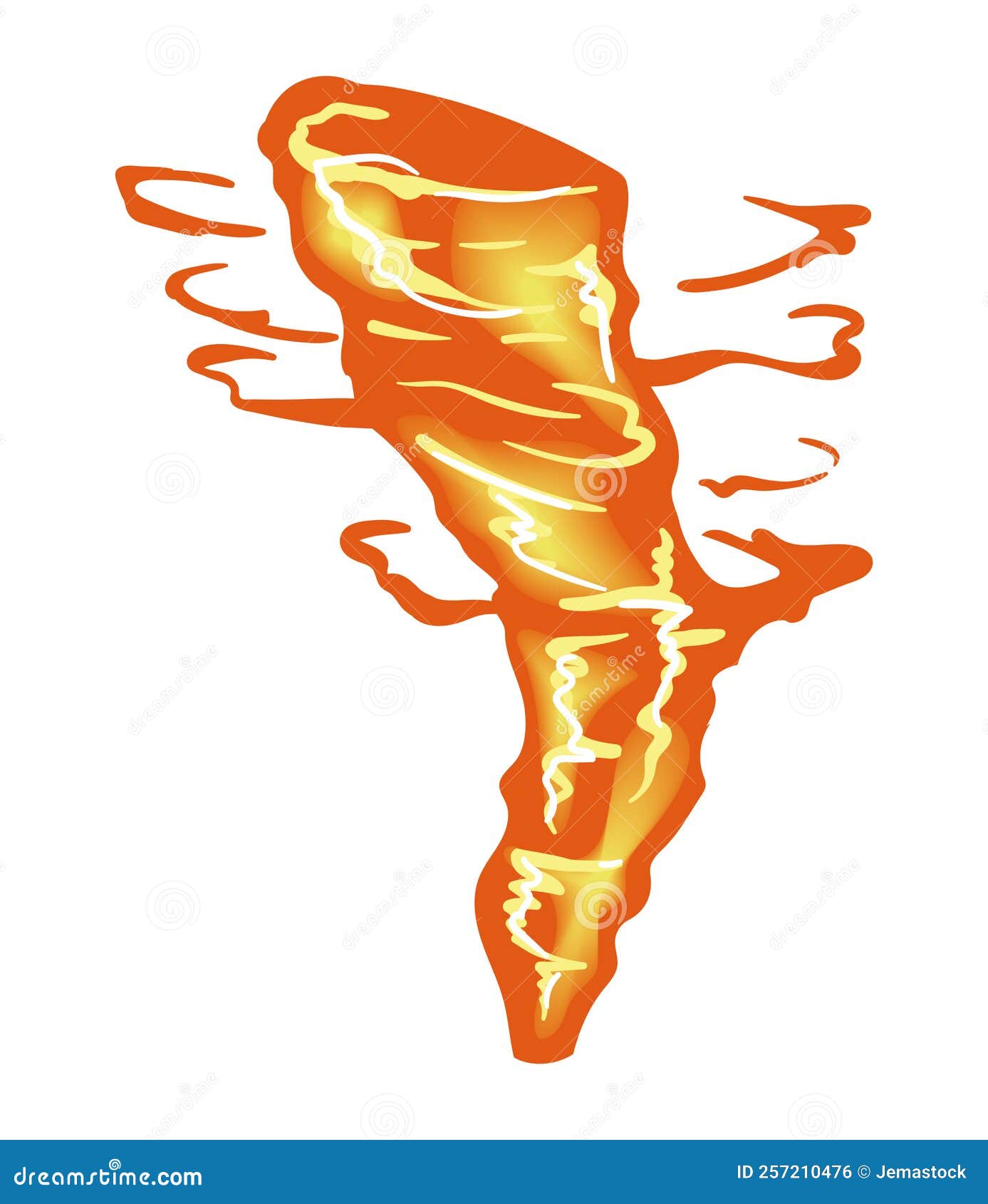 Fire flame twister stock vector. Illustration of spark - 257210476