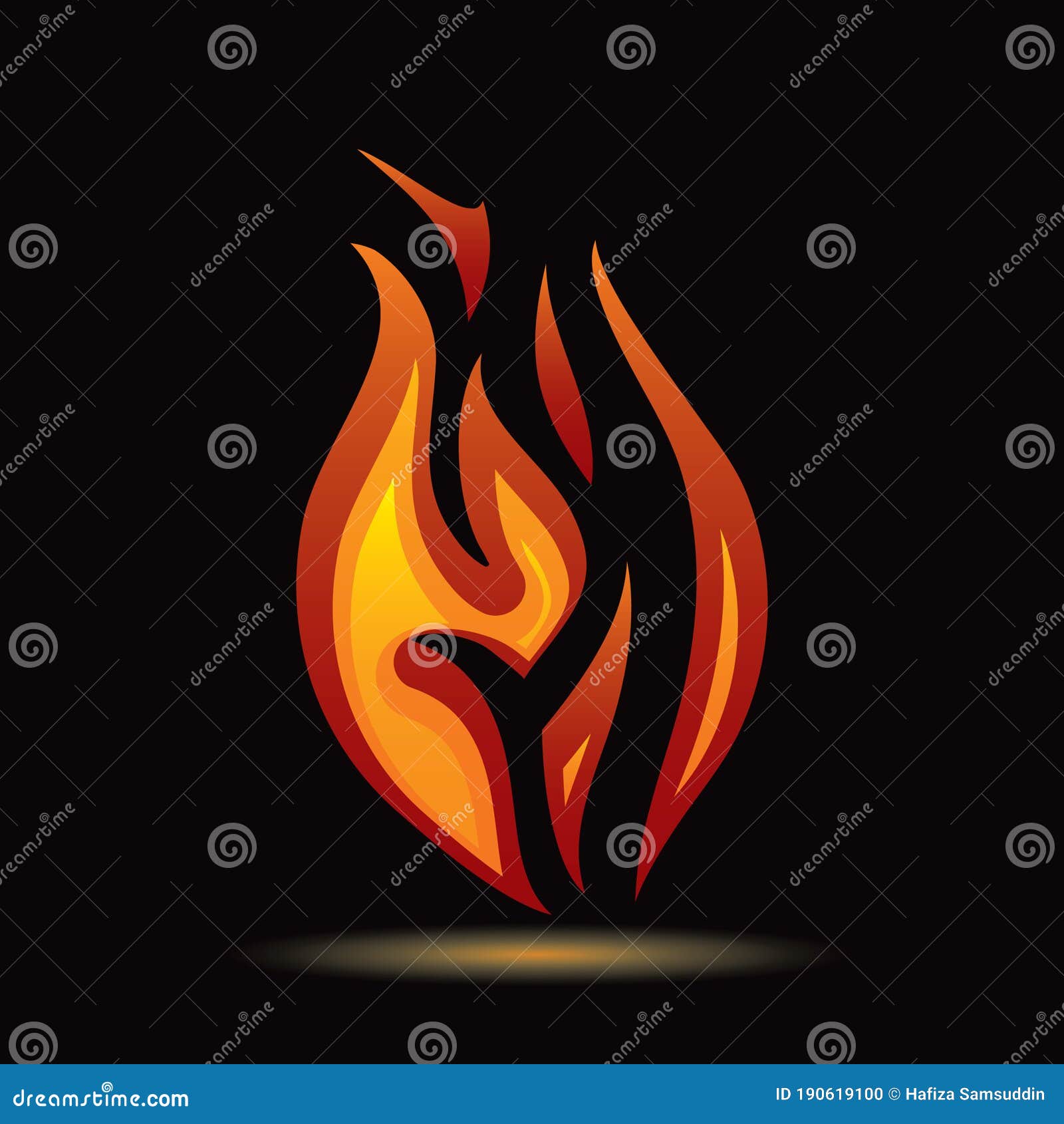 Fire Flame. Vector Illustration Decorative Design Stock Vector ...