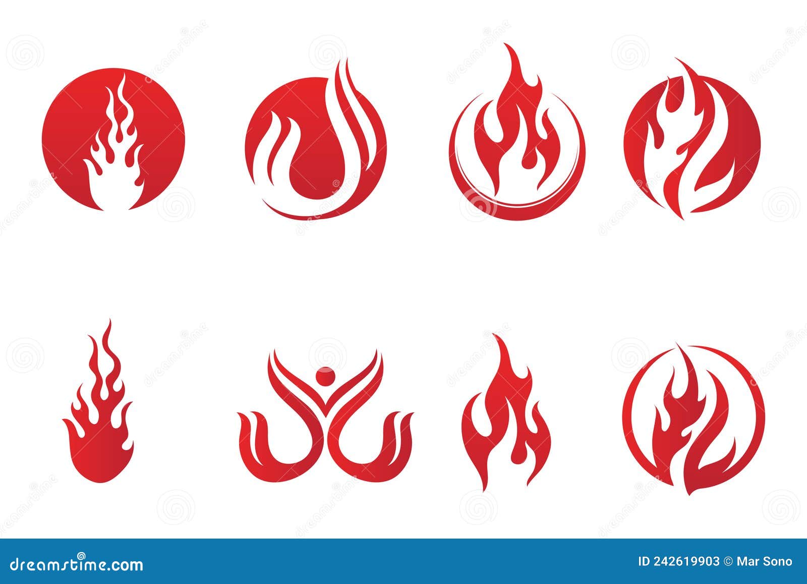 Fire Flame Logo Vector Illustration Design Template Stock Vector ...