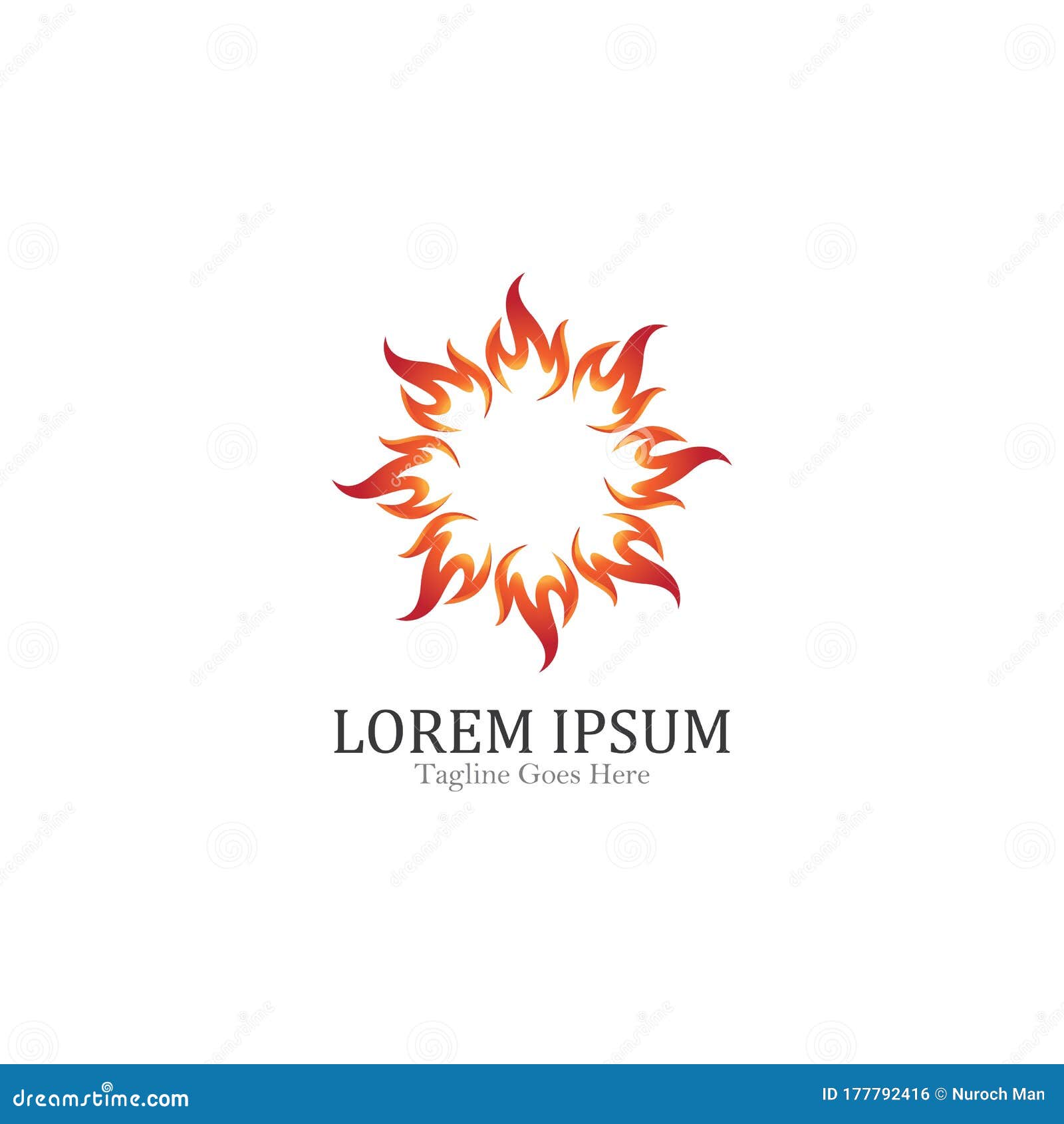 Fire Flame Vector Illustration Design Template. Stock Vector ...