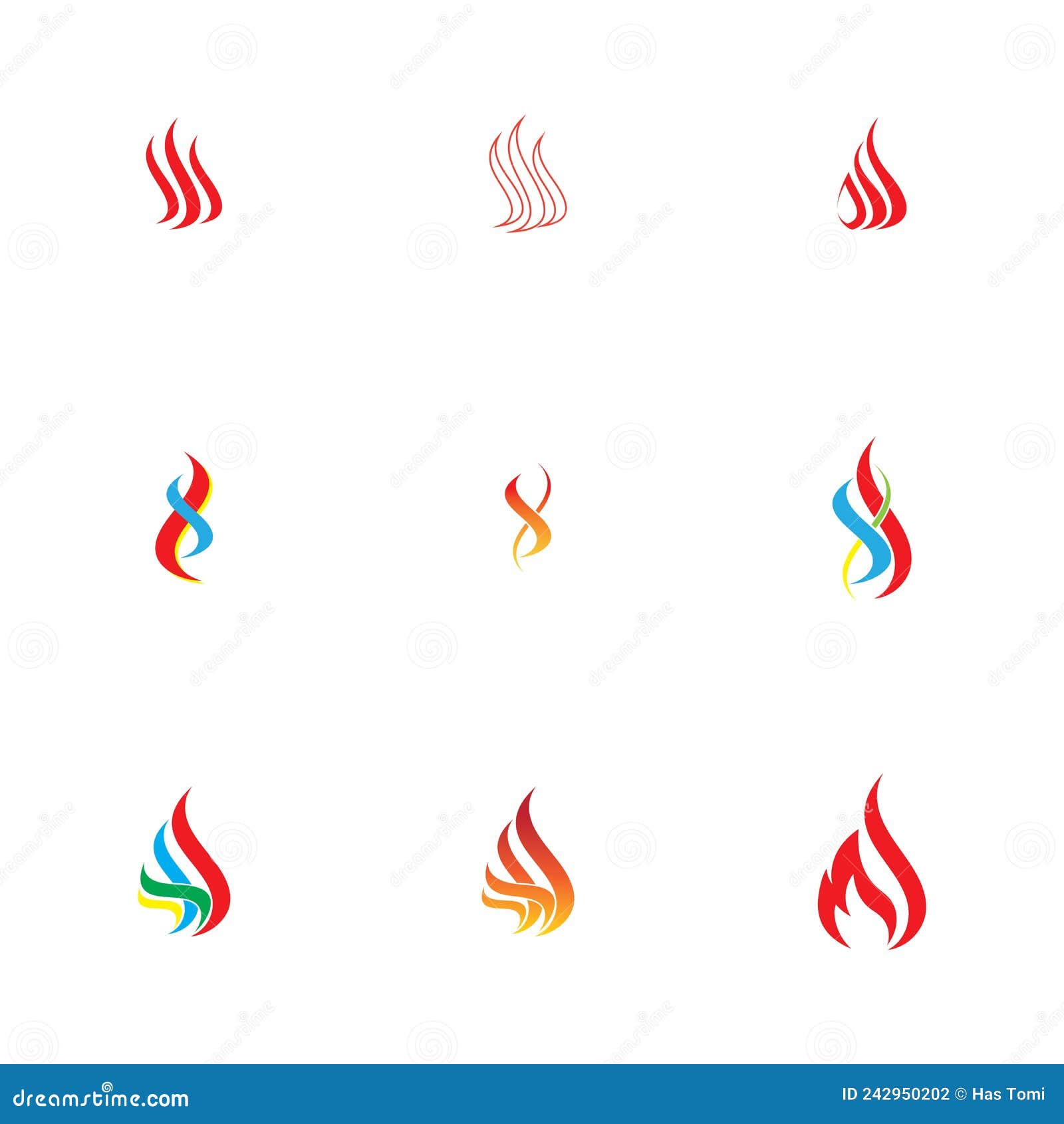 Fire Flame Vector Illustration Design Template Stock Vector ...