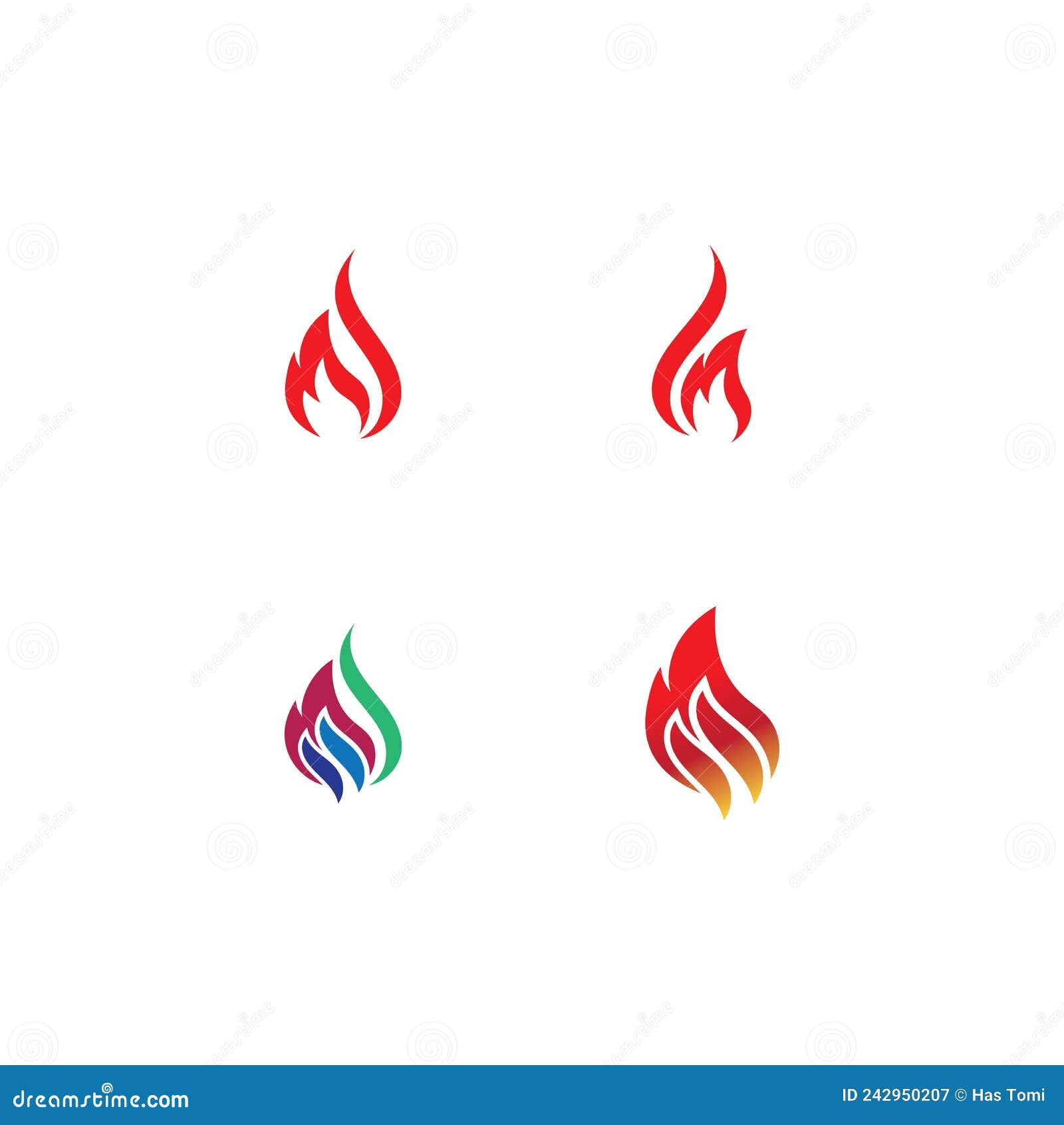 Fire Flame Vector Illustration Design Template Stock Vector ...