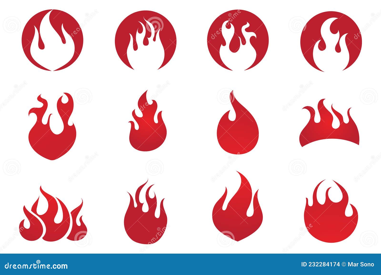 Fire Flame Vector Illustration Design Template Stock Vector ...