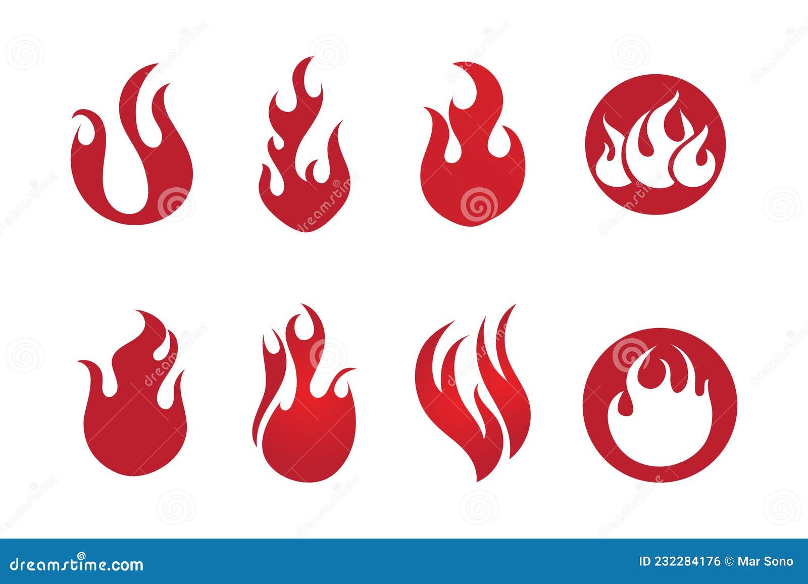 Fire Flame Vector Illustration Design Template Stock Vector ...