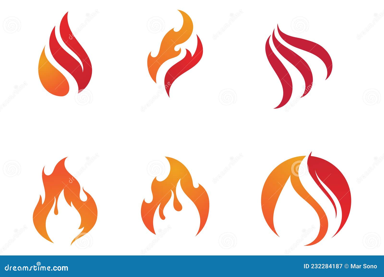 Fire Flame Vector Illustration Design Template Stock Vector ...