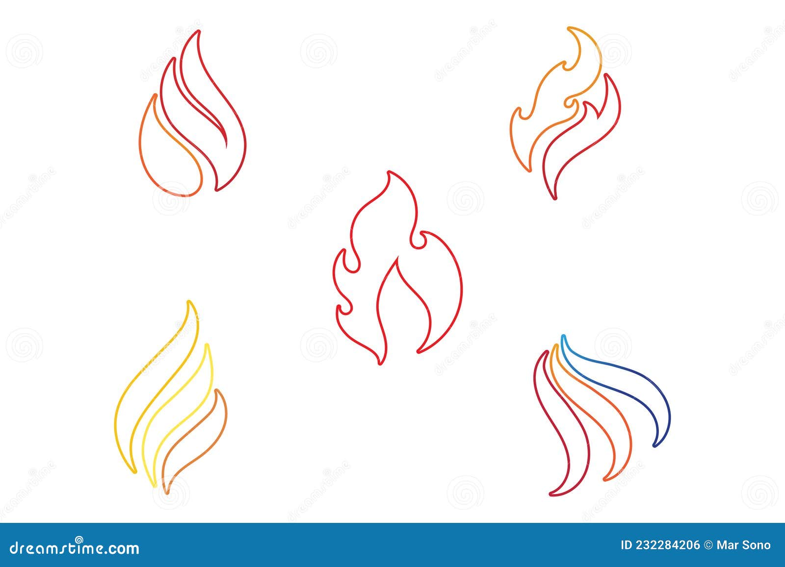 Fire Flame Vector Illustration Design Template Stock Vector ...