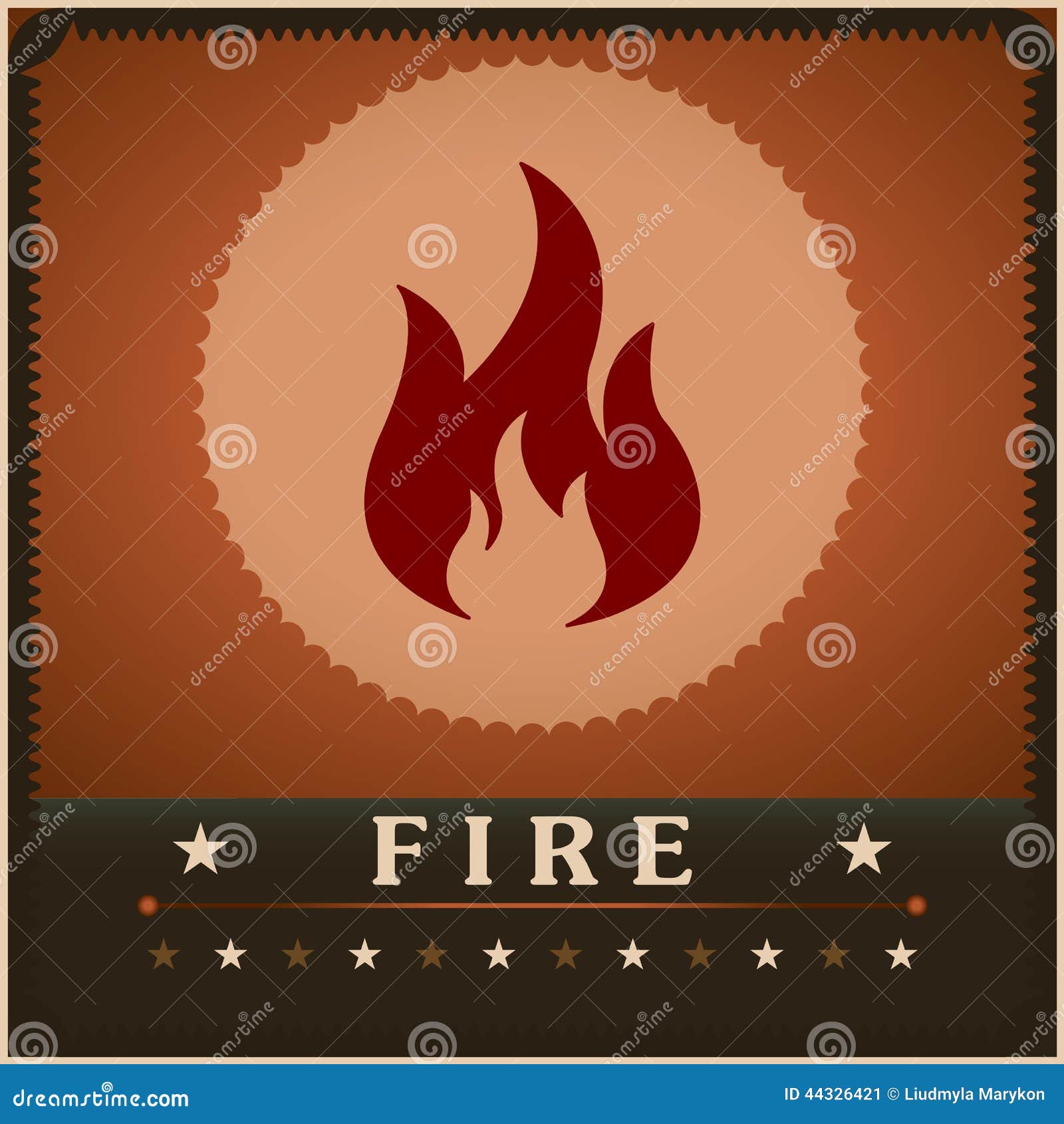 Fire Flame Vector Poster Creative Design Template Stock Vector ...