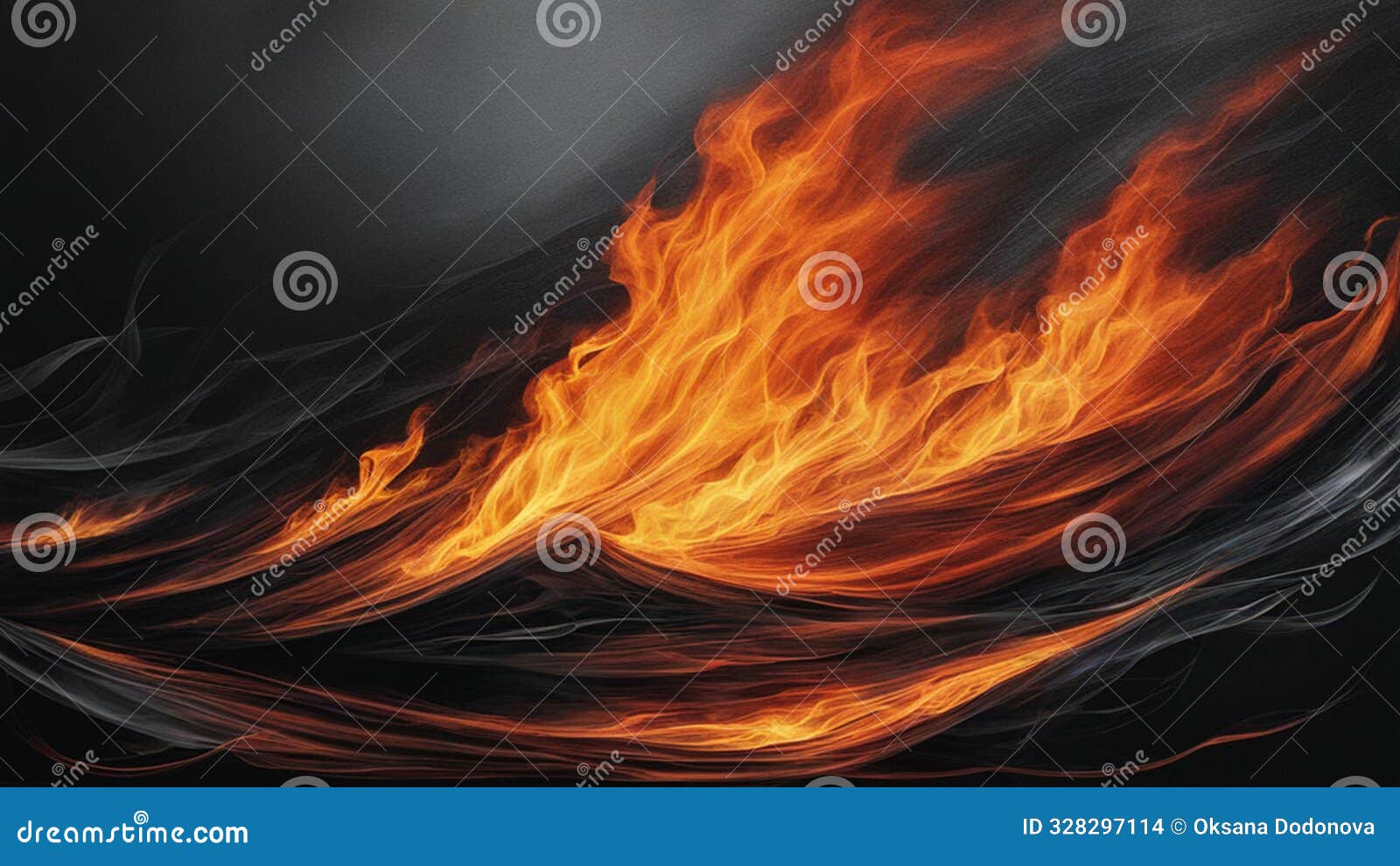 Fire Flame in the Wind, Bright Texture. Stock Illustration ...