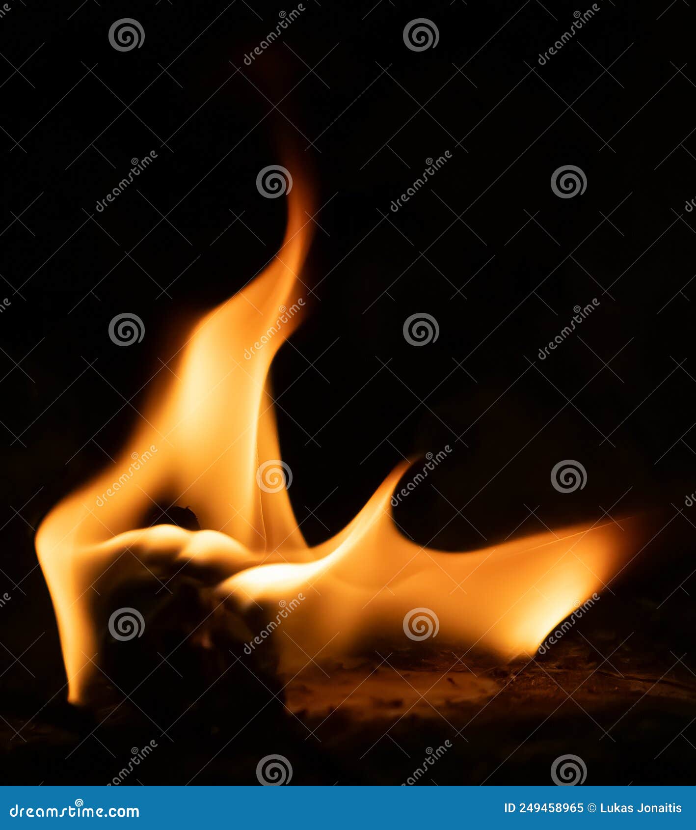Fire Flames Abstract on Black Background, Fire Art Stock Image - Image ...