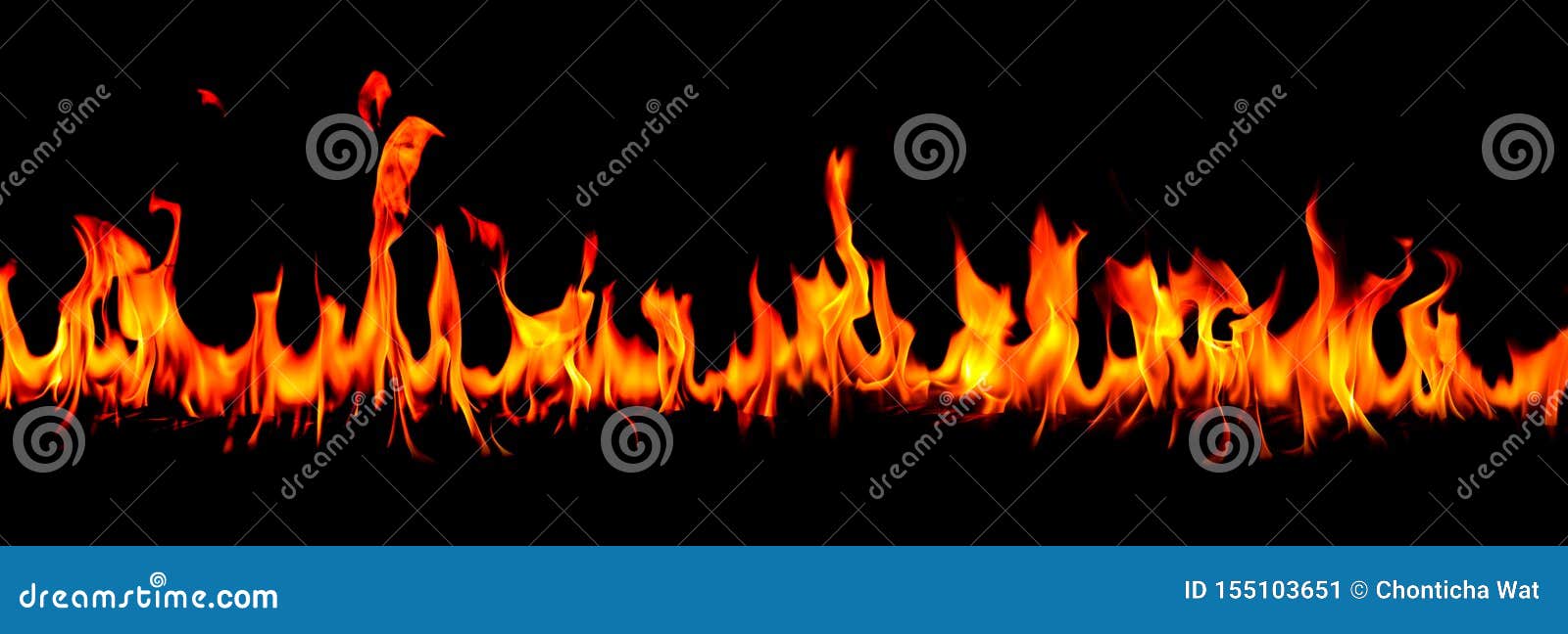 Fire Flames on Abstract Black Background Stock Image - Image of glowing ...