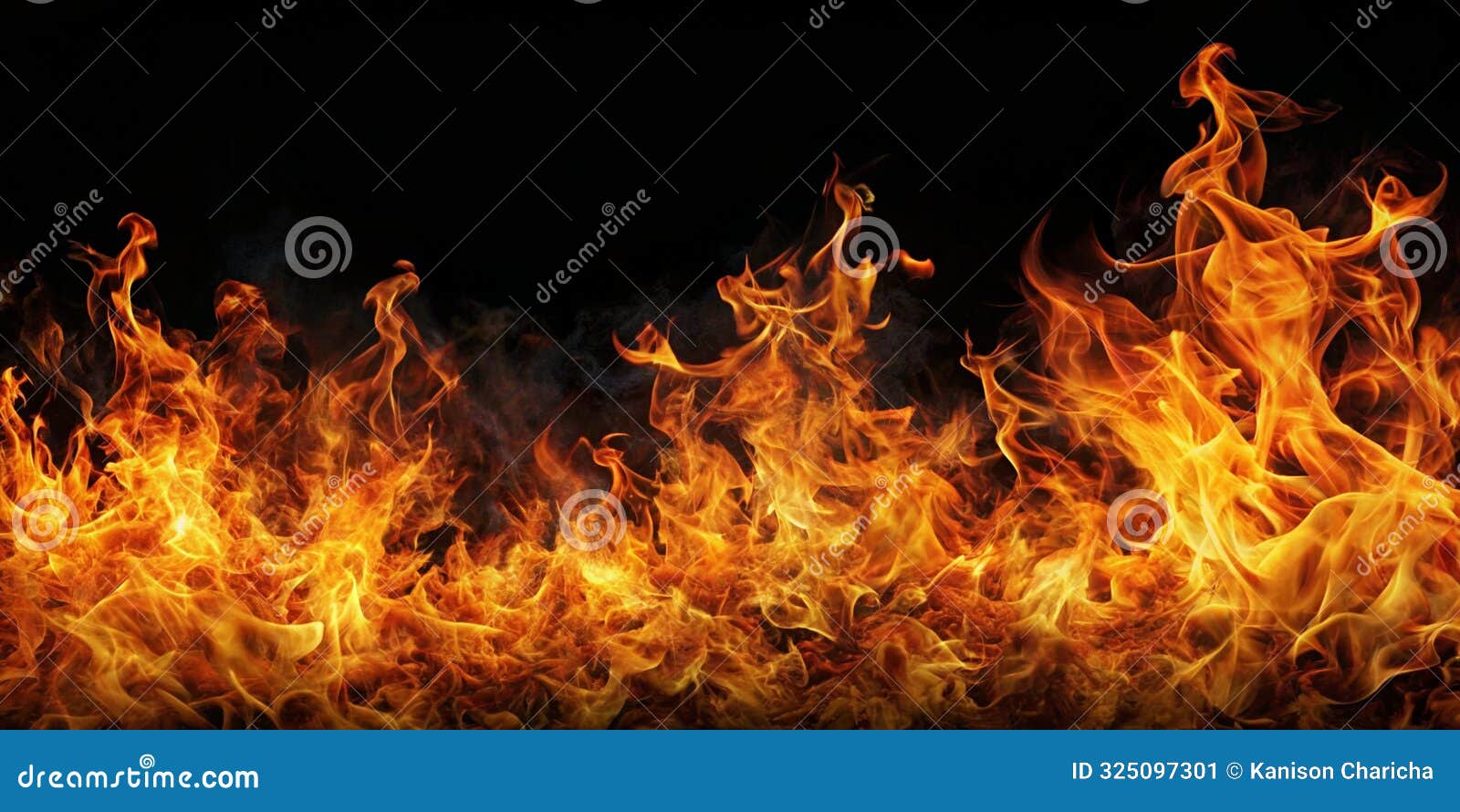 Fire Flames Abstract Light or Fire on Black Background Generative by AI ...