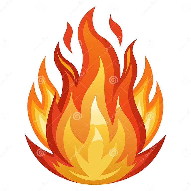 Fire and Flames Ai Generated Vector Illustration Stock Vector ...