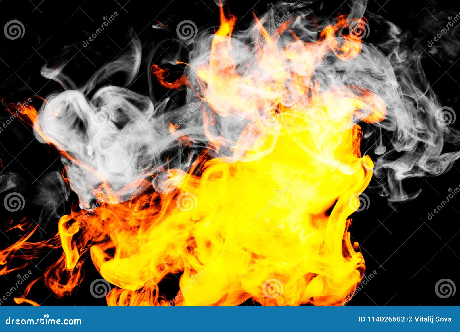 Fire flames background. stock photo. Image of department - 114026602