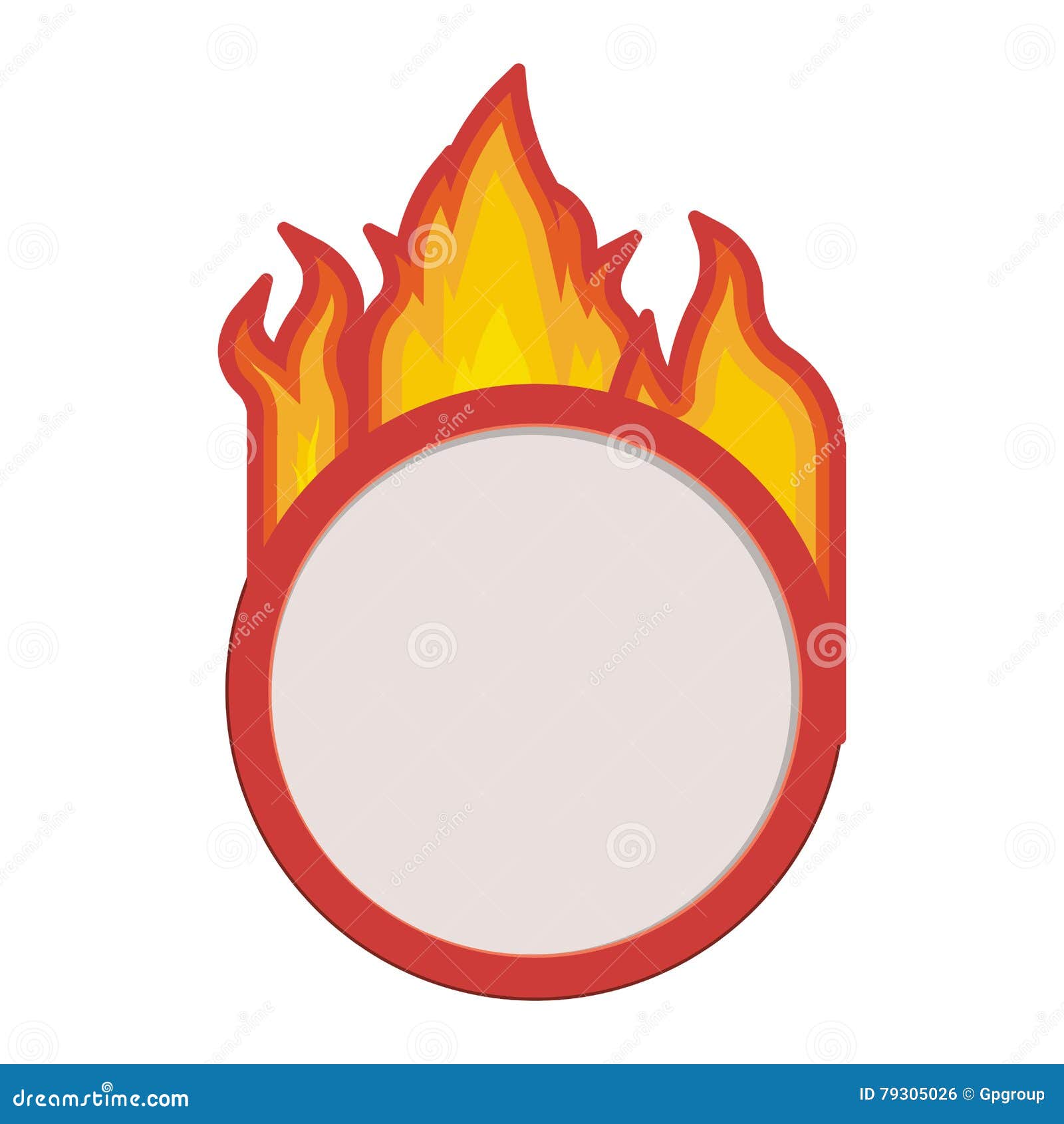 Fire flames with banner stock vector. Illustration of blaze - 79305026
