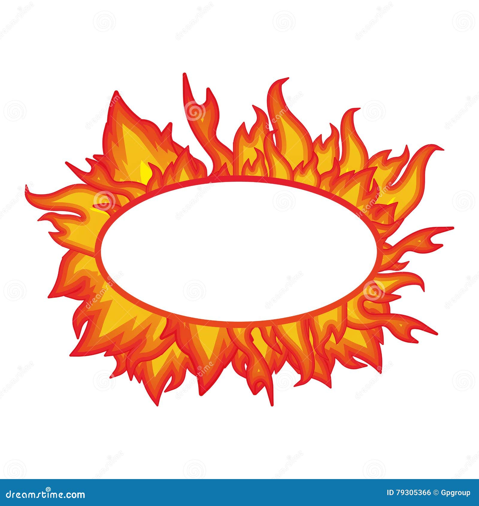 Fire flames with banner stock vector. Illustration of energy - 79305366