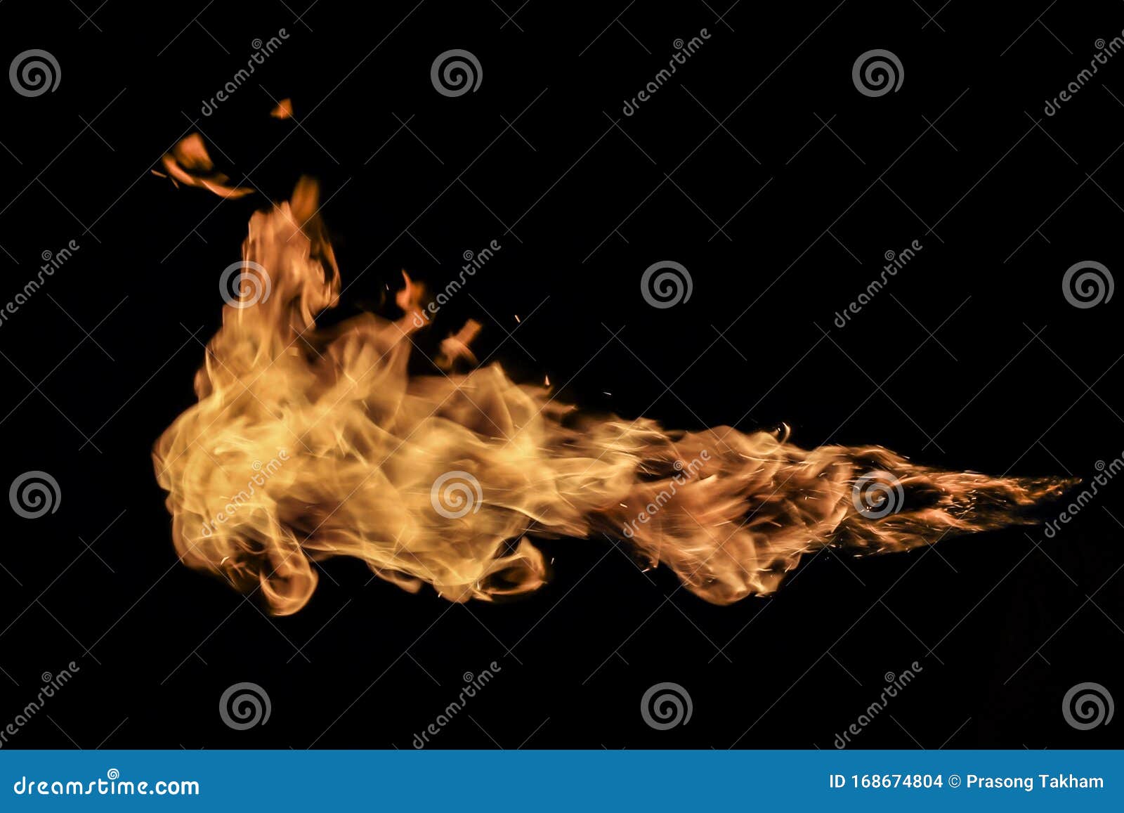 Fire flames on black stock photo. Image of detail, fiery - 168674804