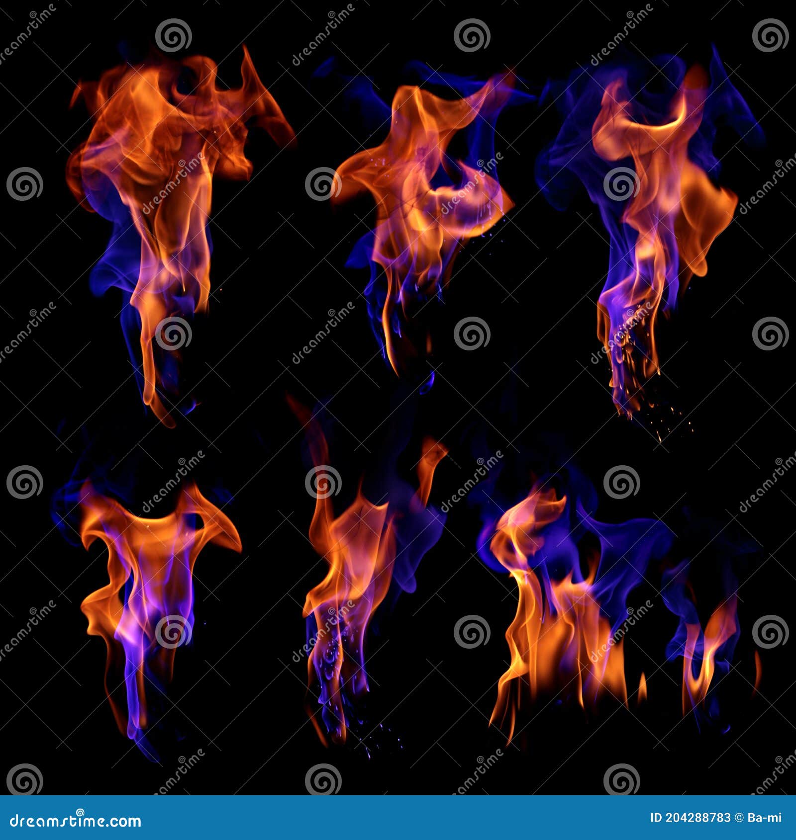 Burning Gas. Red and Blue Fire Stock Image - Image of firefire, texture ...