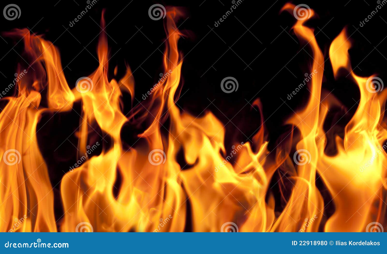Fire Flames on Black Background Stock Photo - Image of black, graphic ...