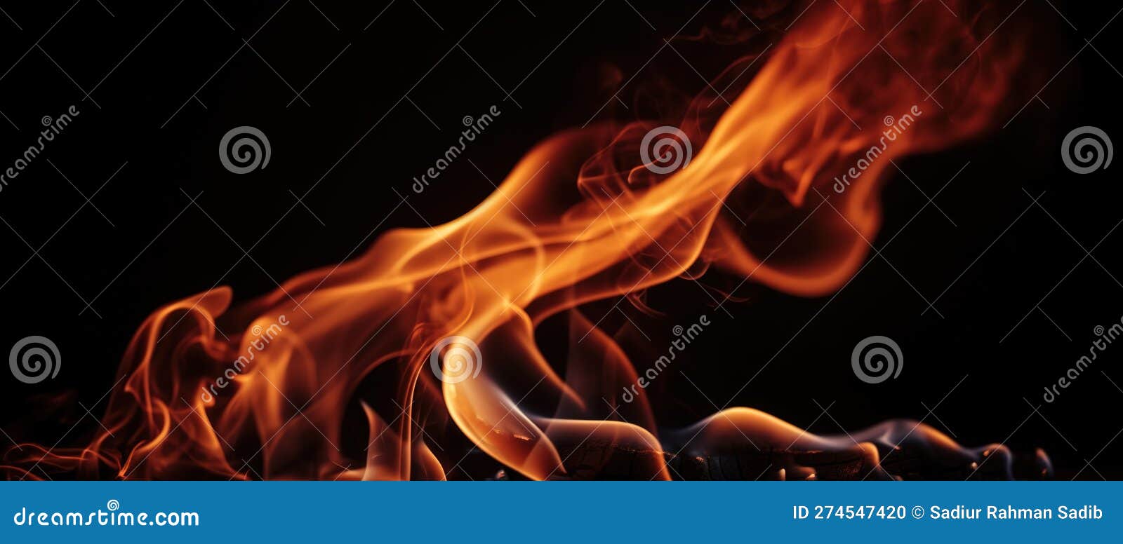 Fire Flames on Black Background. Abstract Blaze Fire Flame Texture ...