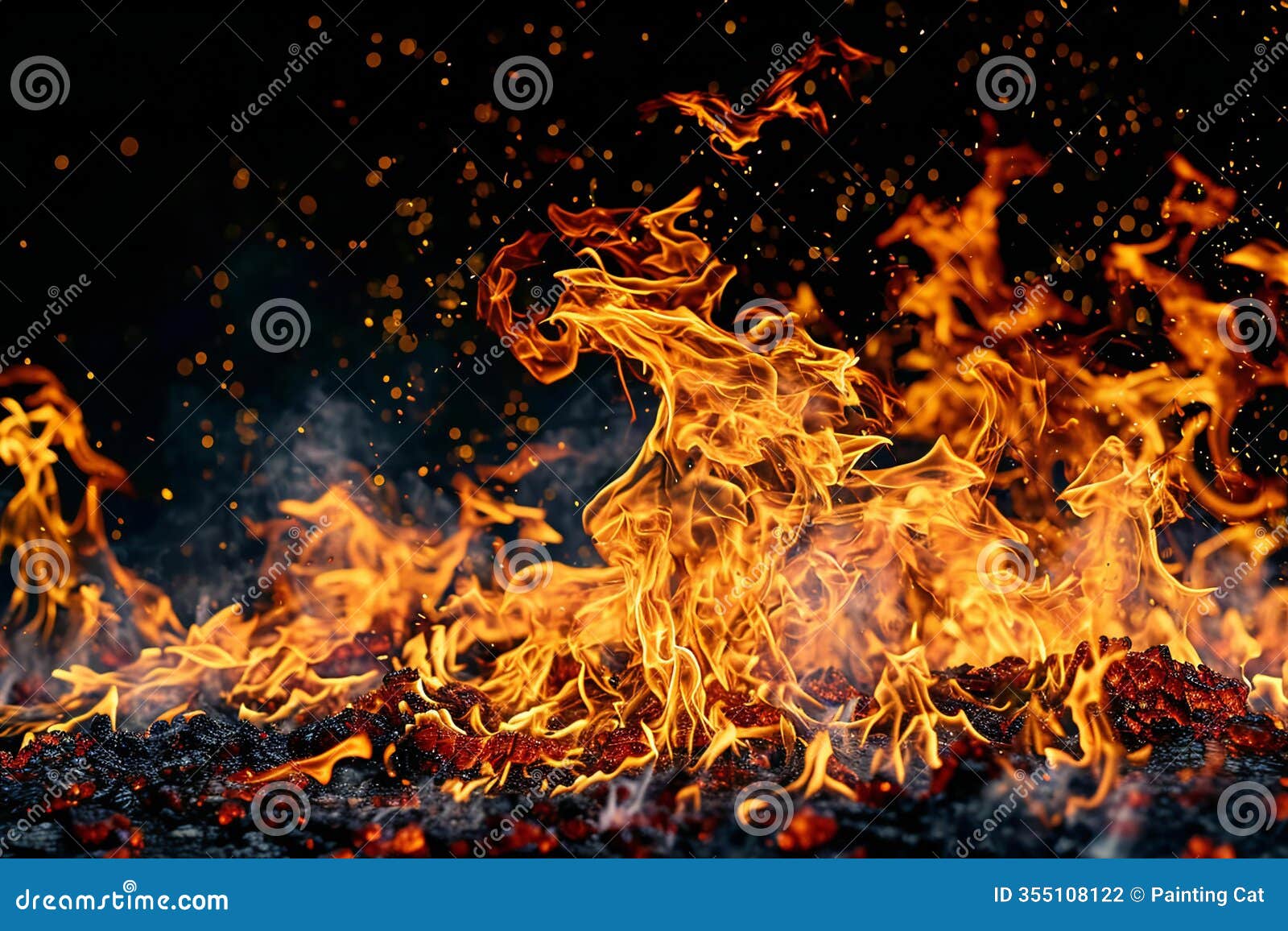 Abstract Blaze Fire Flame Texture For Banner Background.Texture Of Fire ...