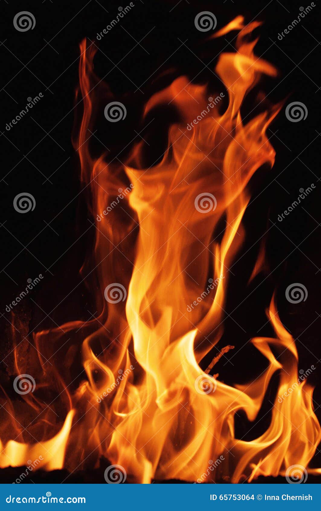Fire Flames On A Black Background. Blaze Fire Flame Texture Background ...