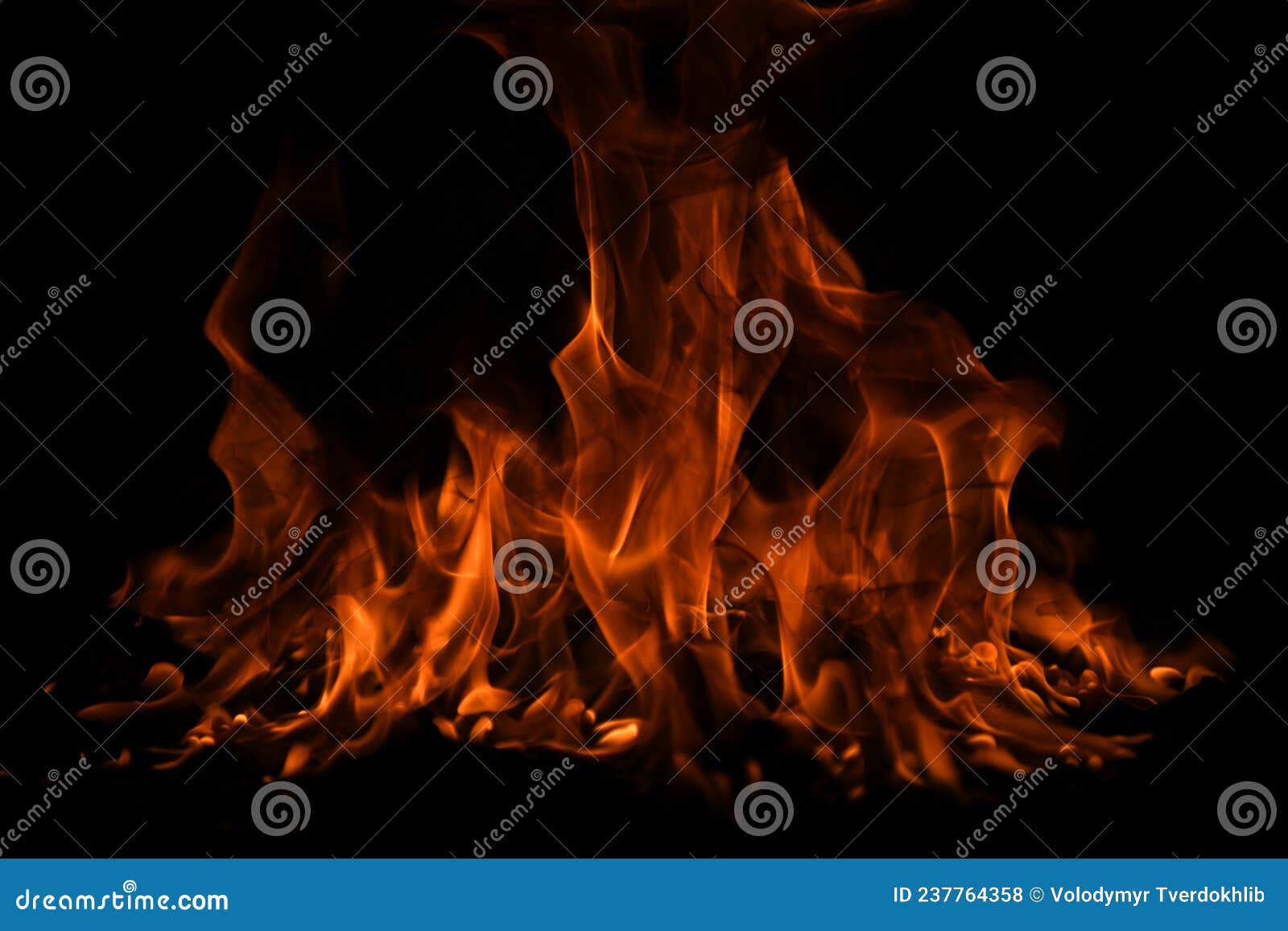 Fire Flames on Black Background. Fire Burn Flame Isolated, Abstract ...