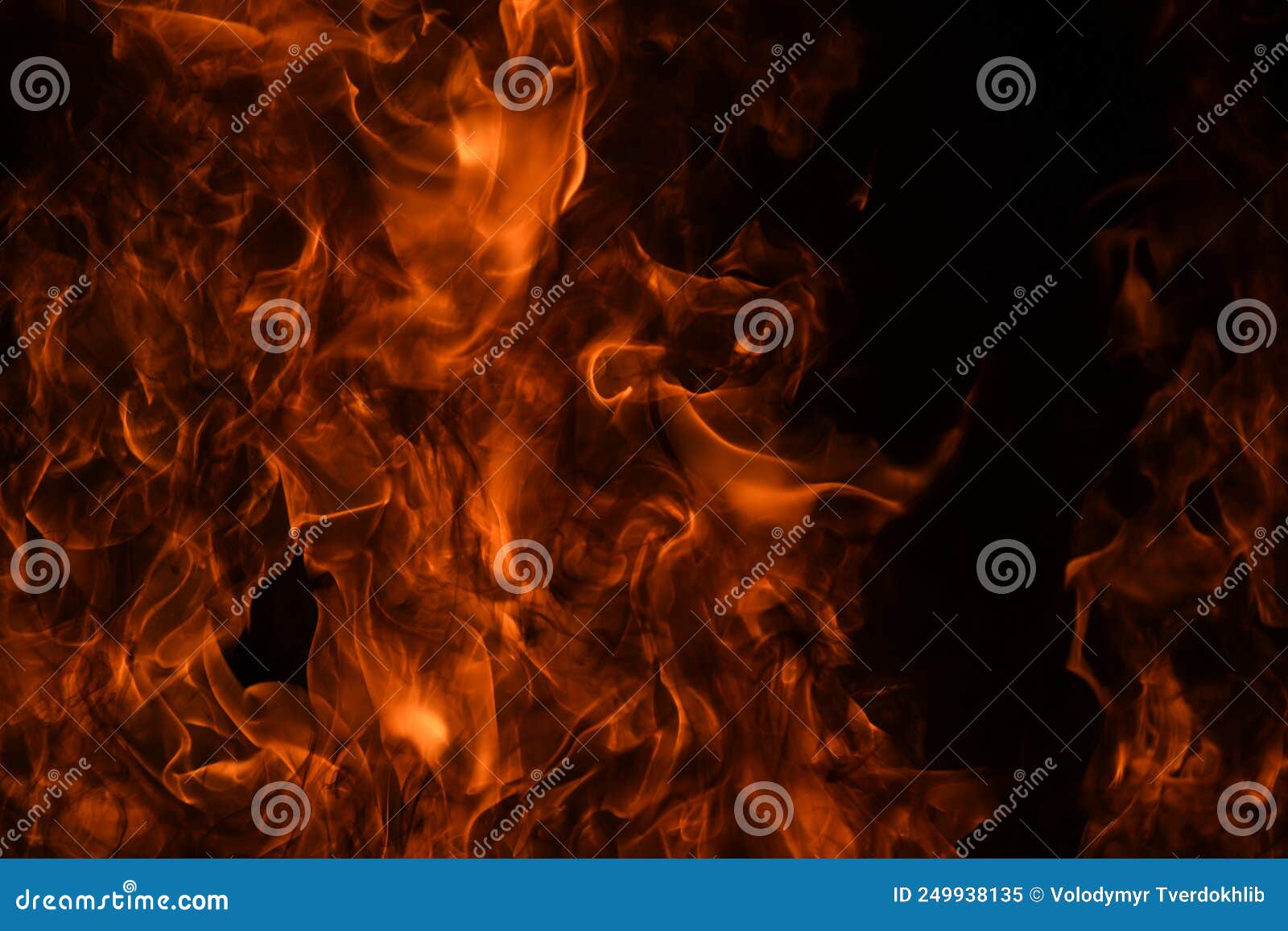 Fire Flames on Black Background. Fire Burn Flame Isolated, Abstract ...