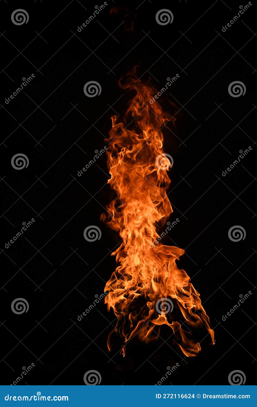 Fire Flames on Black Background. Fire Burn Flame Isolated, Abstract ...