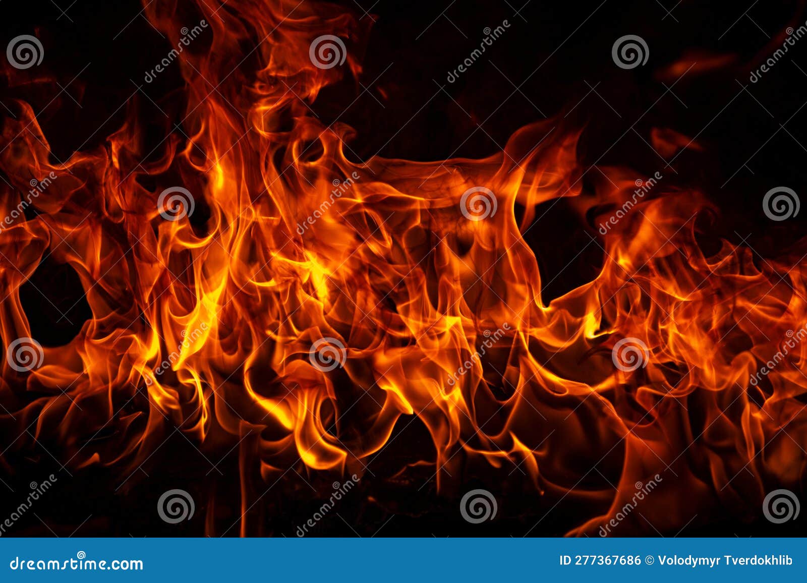 Fire Flames on Black Background. Fire Burn Flame Isolated, Abstract ...