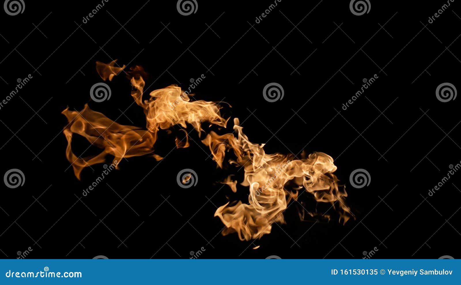Fire Flames on Black Background. Fire on Black Background Isolated ...